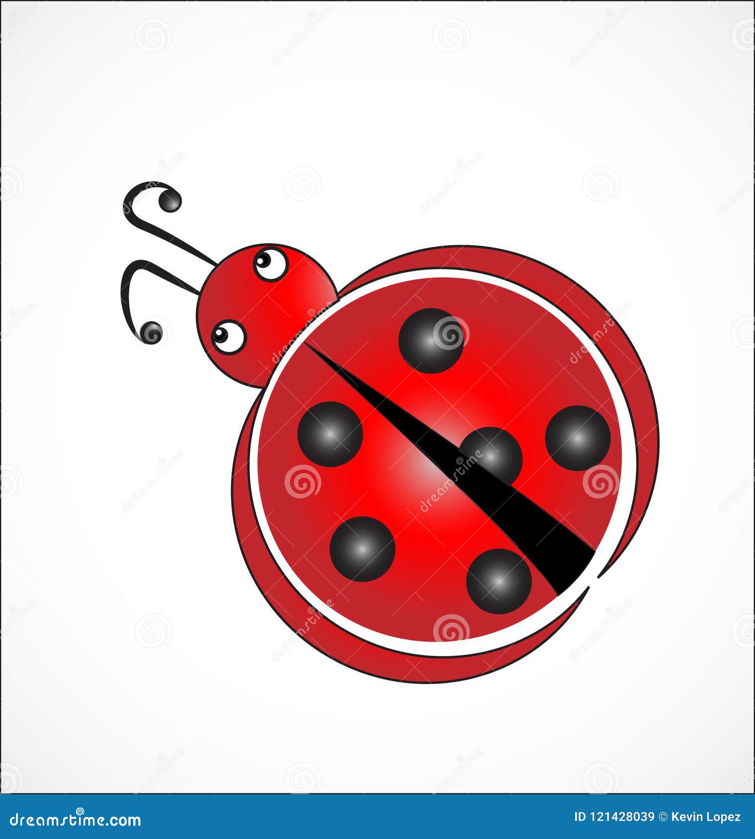 Ladybug Cartoon Icon Vector Stock Vector - Illustration of cartoon ...