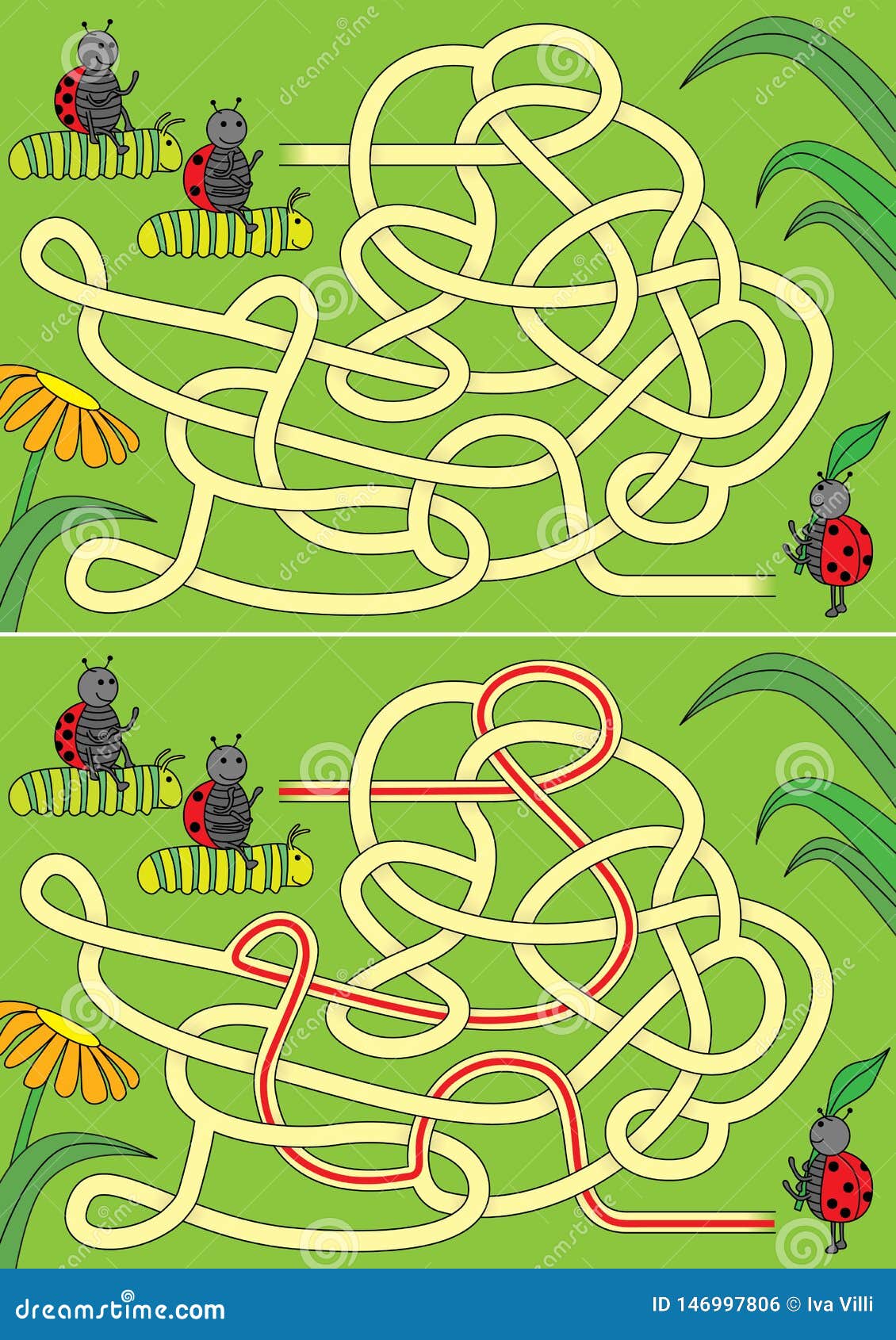 Maze With Race Car Coloring Page Vector Illustration | CartoonDealer ...