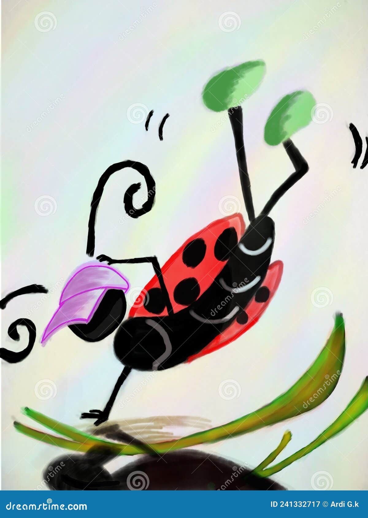 Ladybug Doing Break Dance Part 2 Stock Image - Image of ladybug, number ...