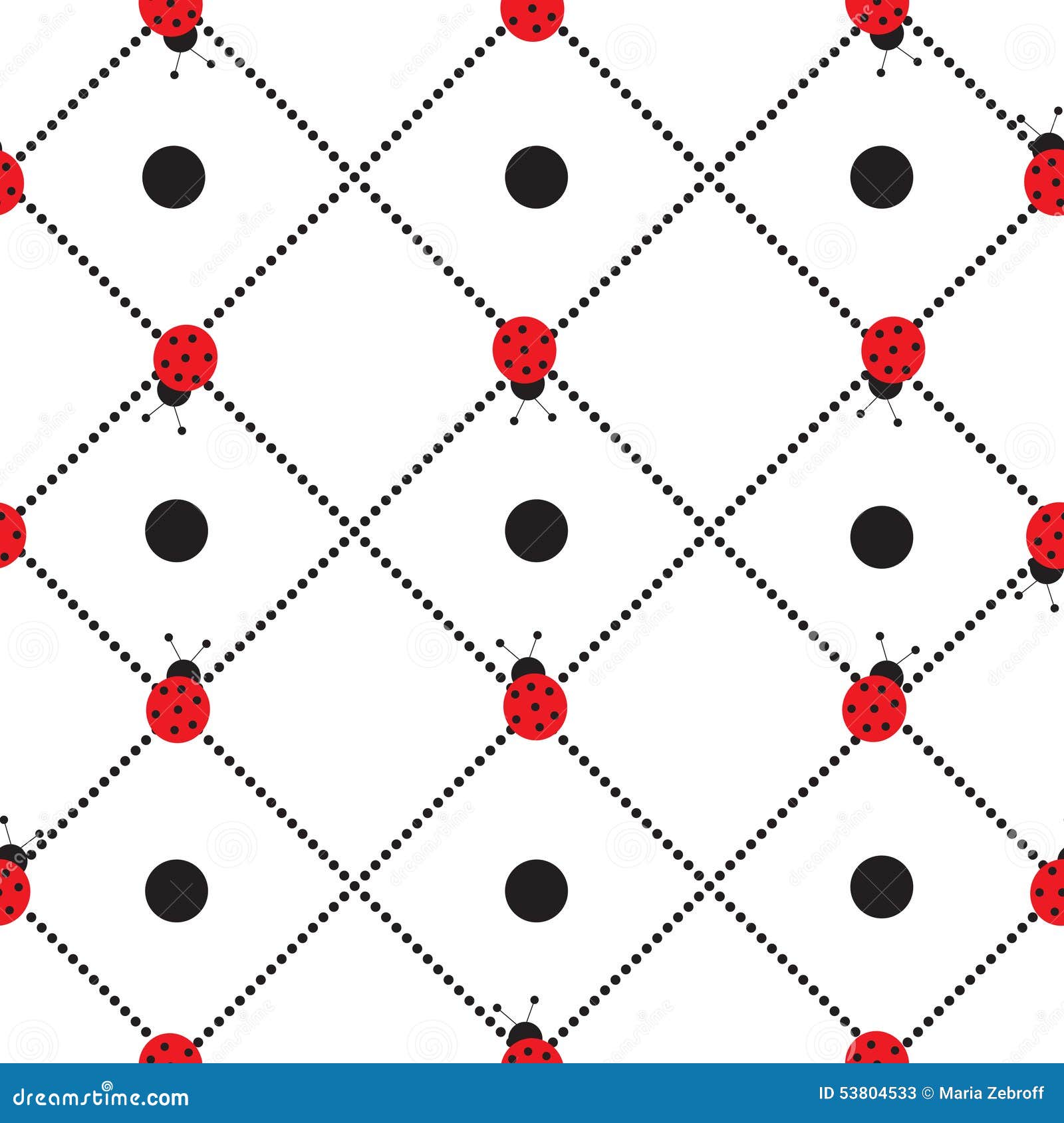 Ladybug dots stock vector. Illustration of cartoons, pets - 53804533