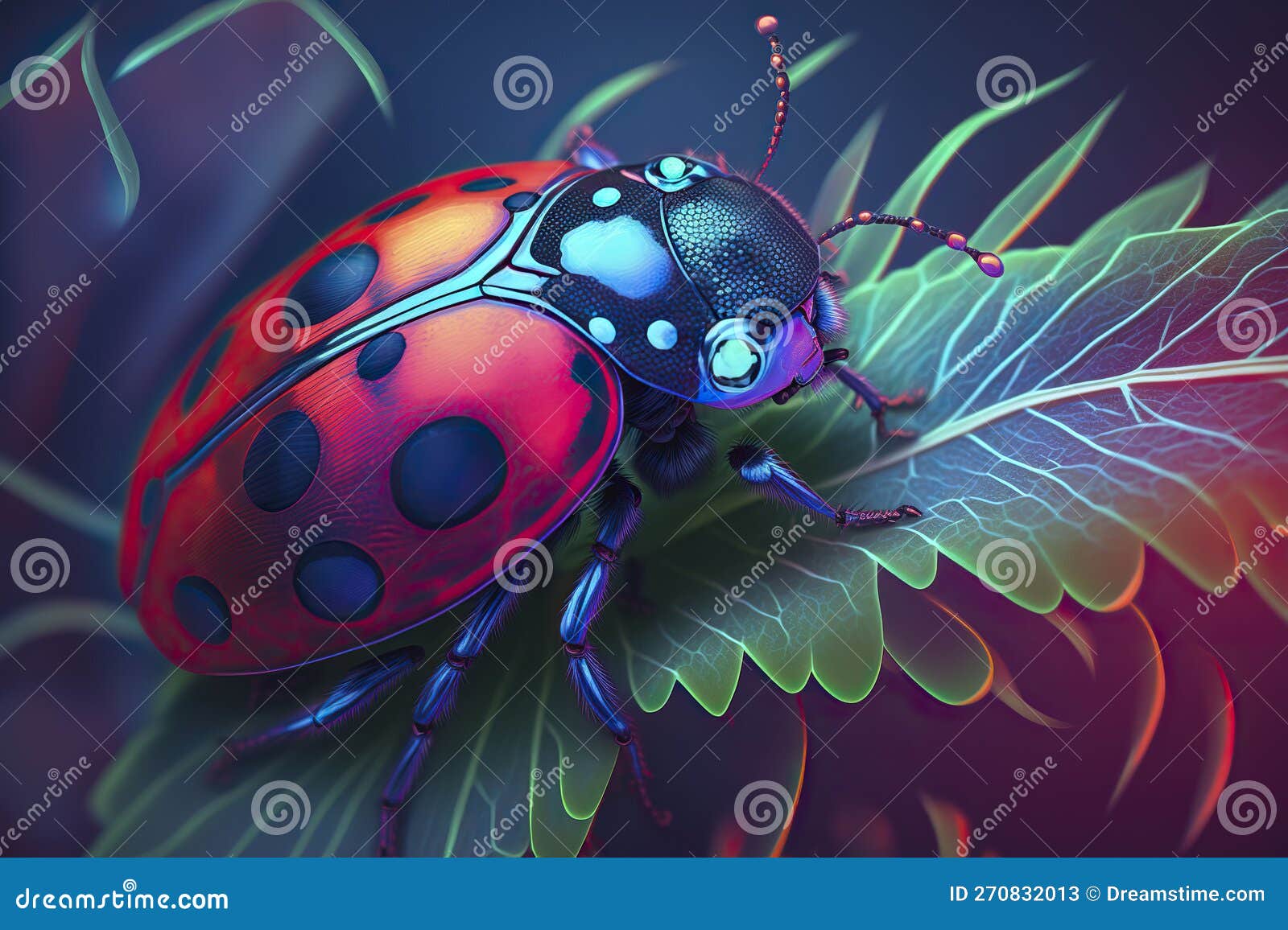 Ladybug. Generative AI stock image. Image of natural - 270832013