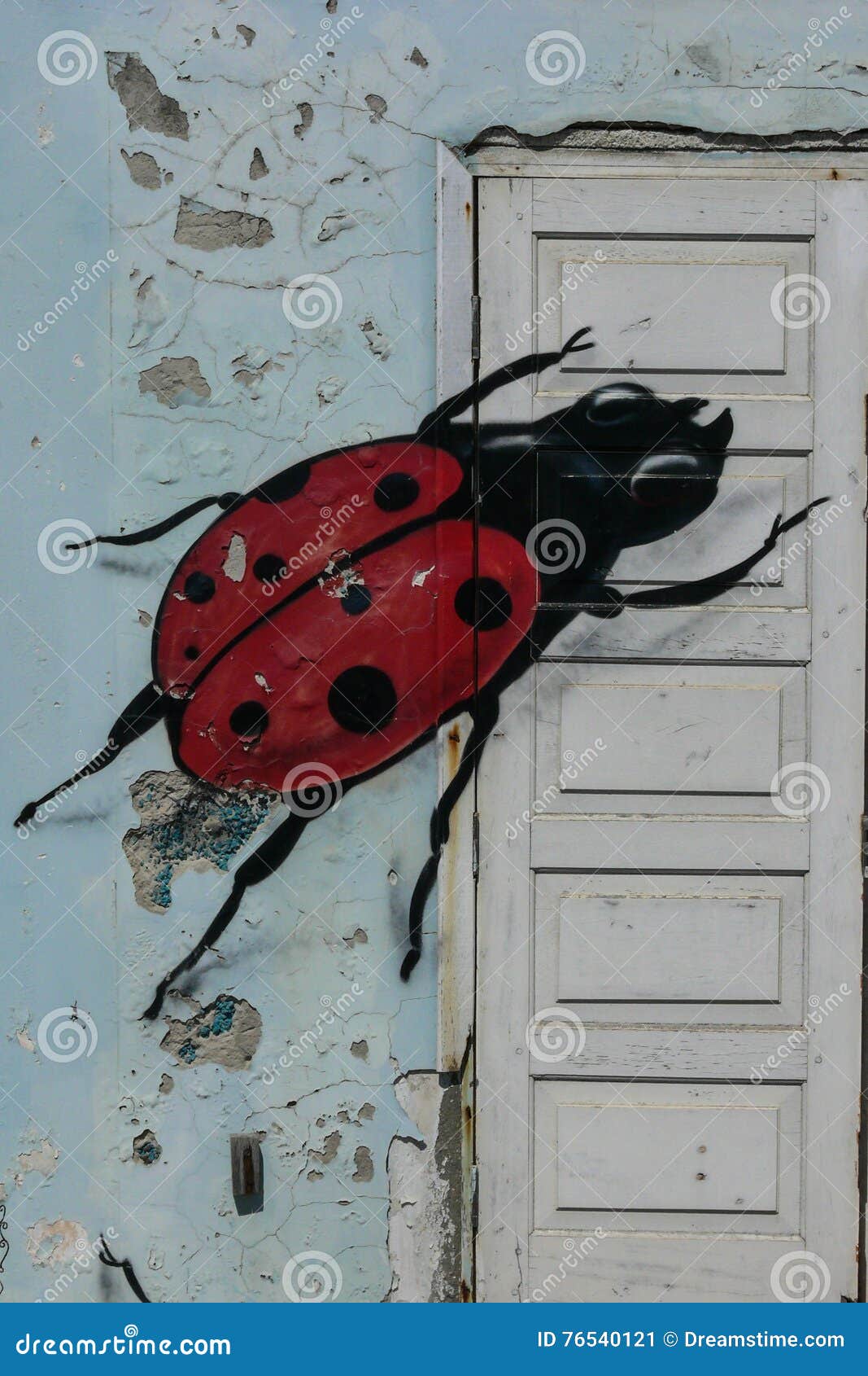 Ladybug Graffiti editorial photo. Image of graffiti, design - 76540121