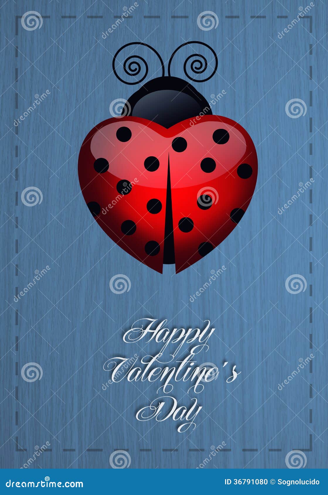 Ladybug with heart stock illustration. Illustration of valentines ...