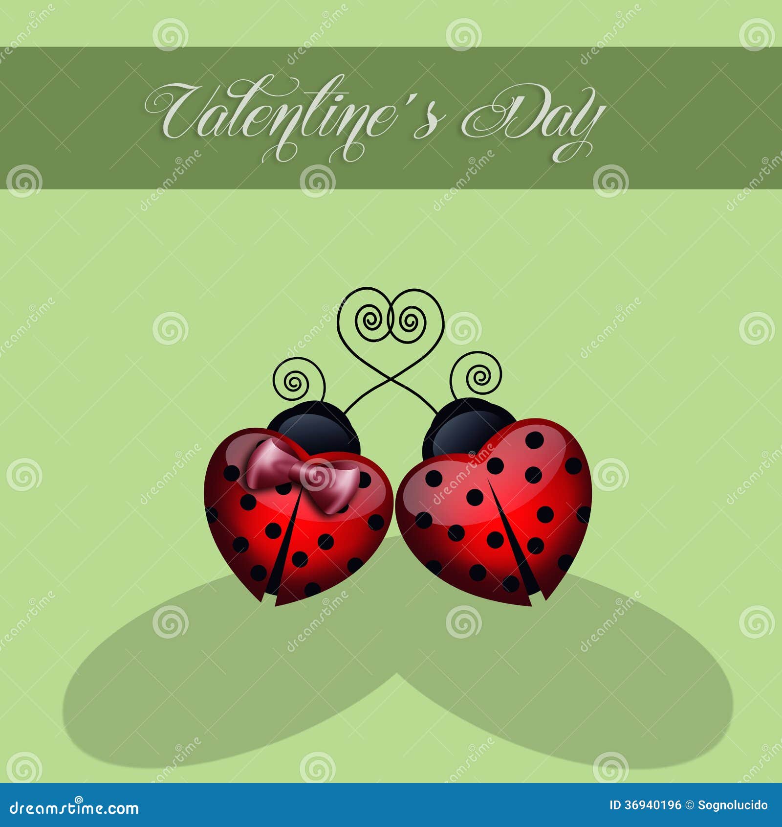 Ladybug with hearts stock illustration. Illustration of heart - 36940196