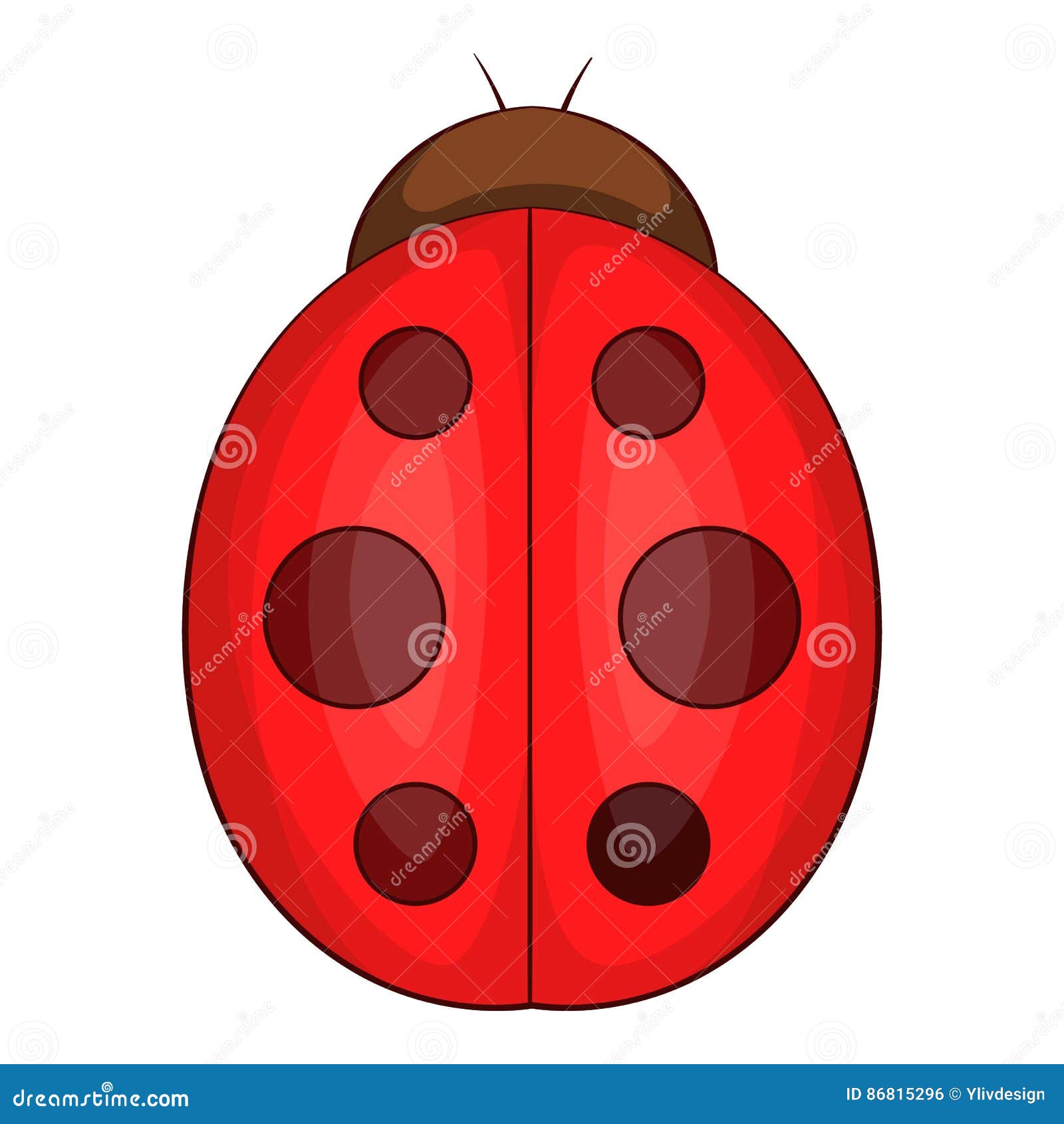 Ladybug Icon, Cartoon Style Stock Vector - Illustration of background ...