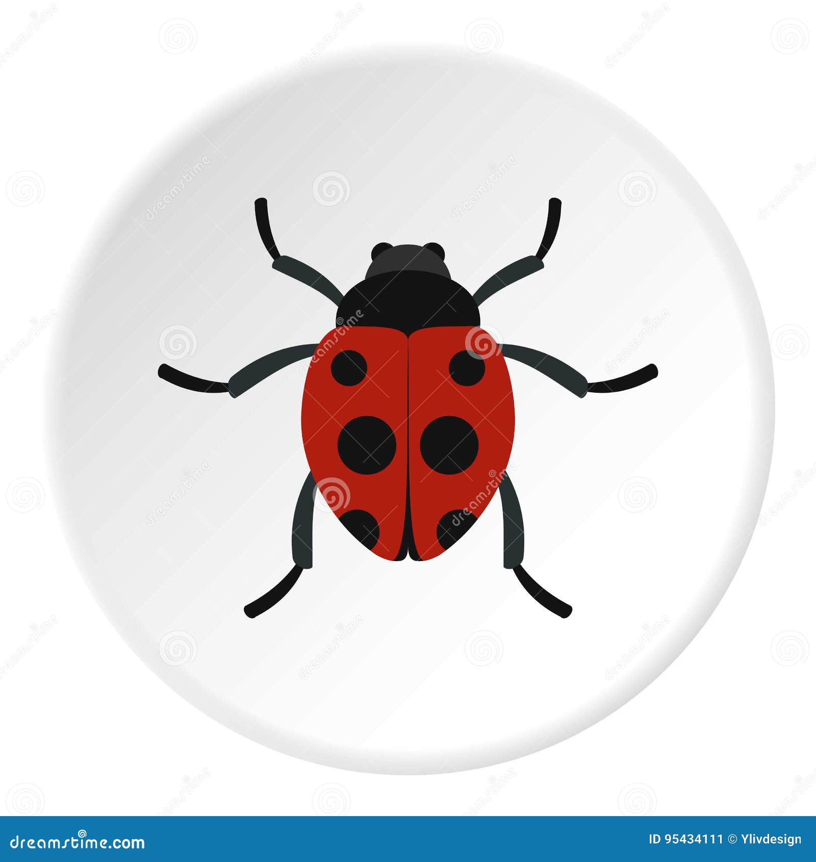Ladybug Icon Vector Illustration | CartoonDealer.com #14766178