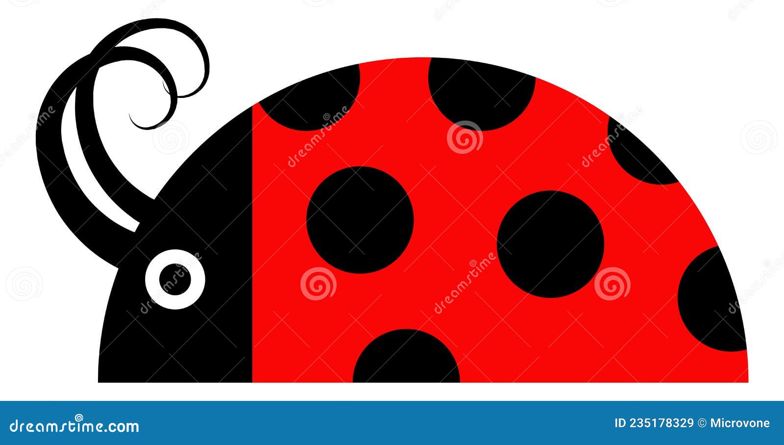 Ladybug Icon. Cute Red Love Bug Character Stock Vector - Illustration ...