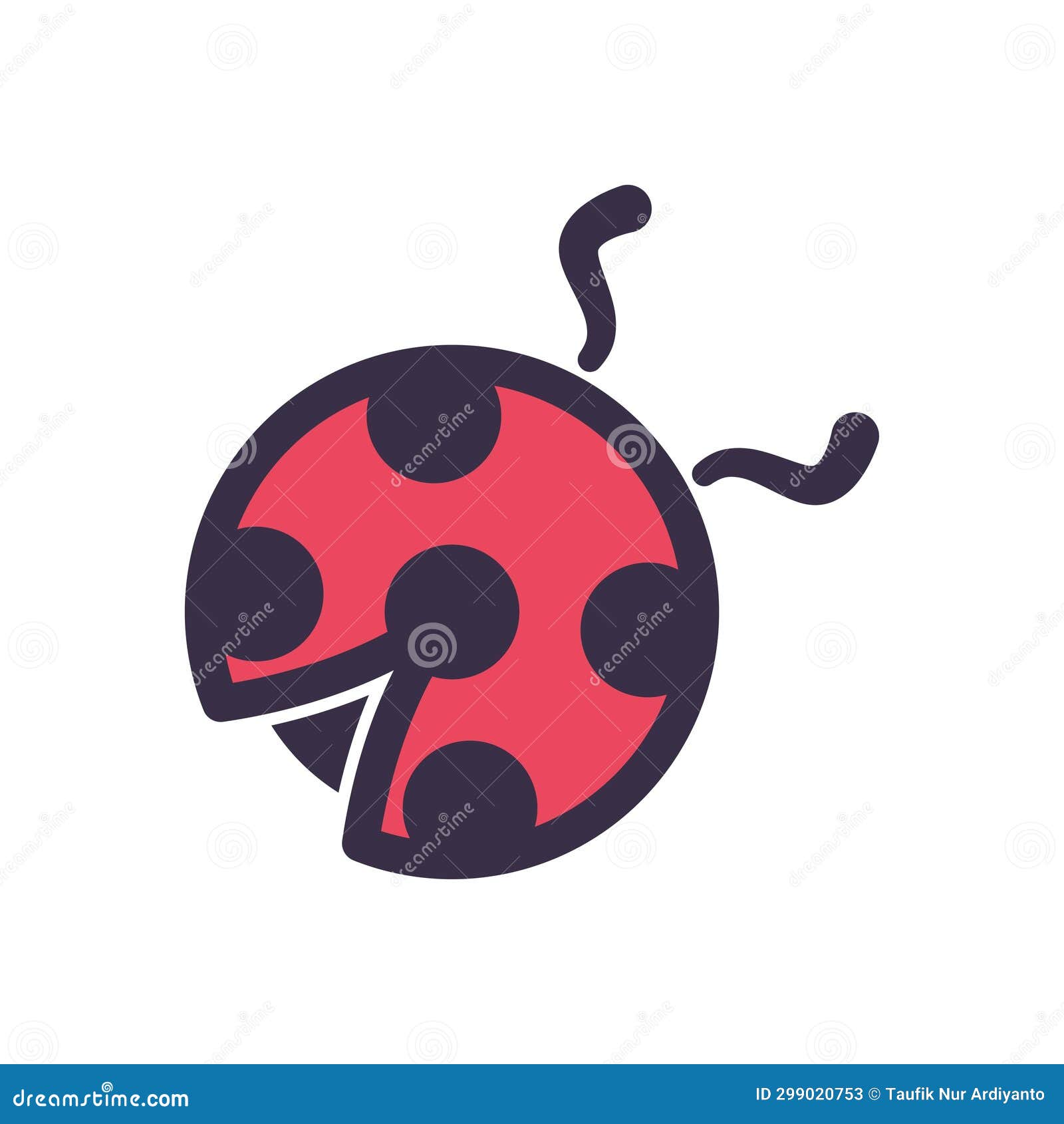 Ladybug icon logo stock vector. Illustration of drawing - 299020753