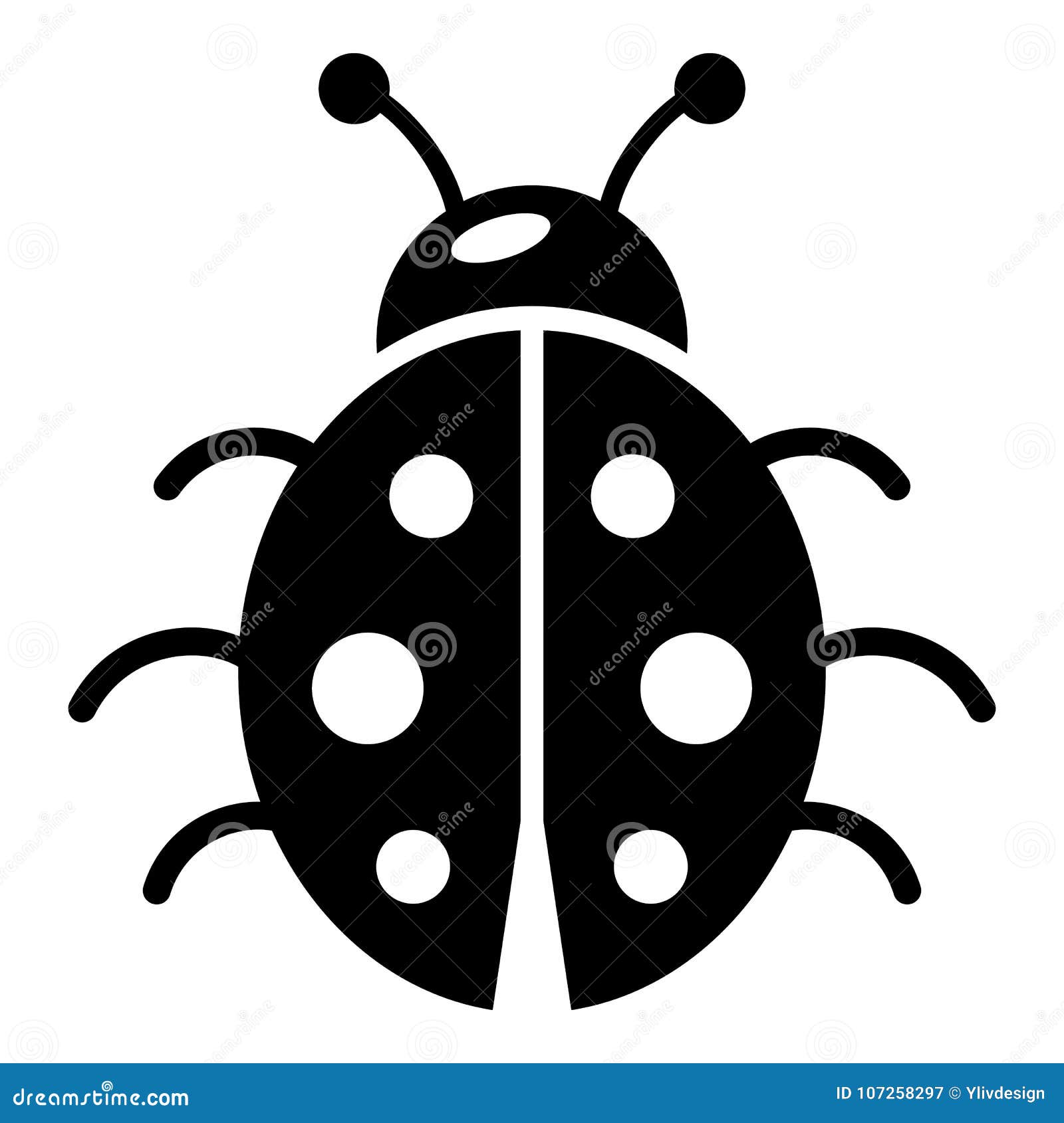 Ladybug Icon. Ladybird Clipart Vector Illustration | CartoonDealer.com ...