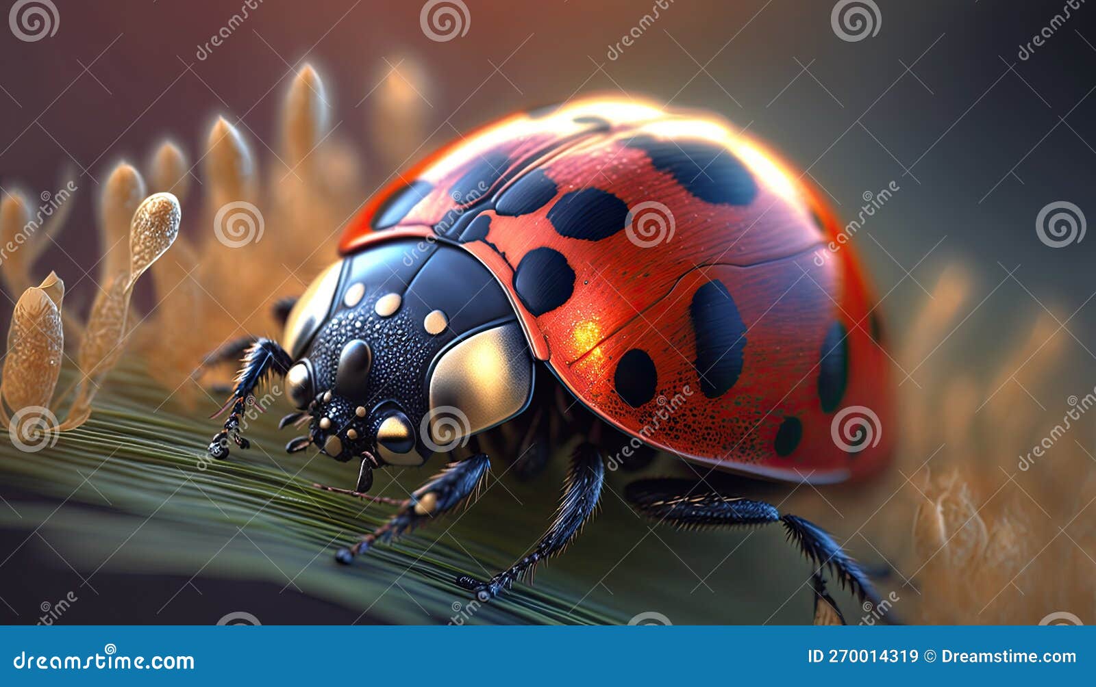 Ladybug Illustration by Generative AI Stock Illustration - Illustration ...