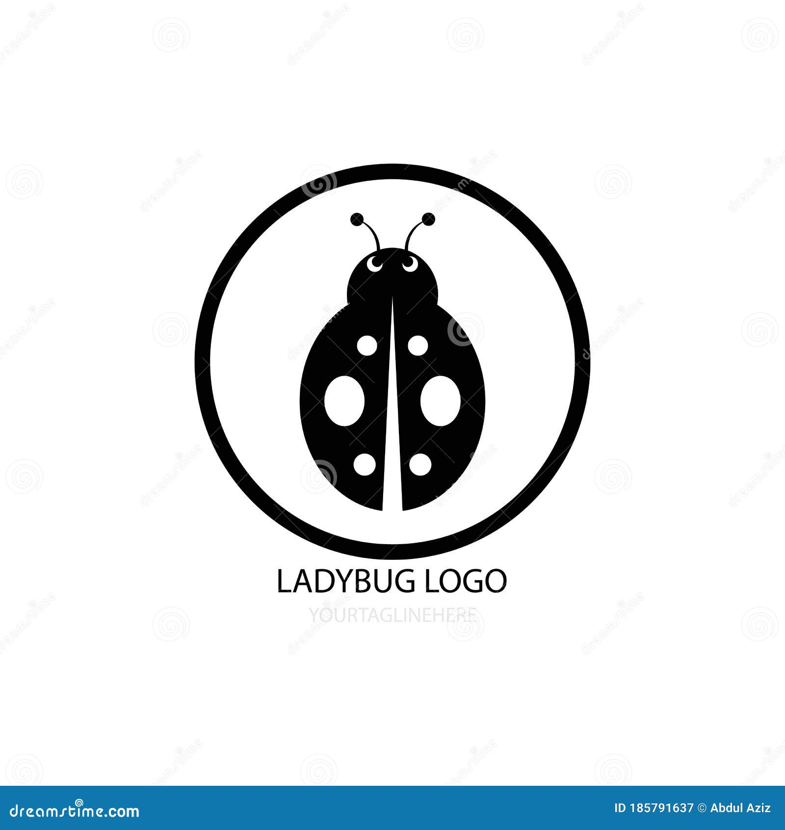 Ladybug Illustration Icon Logo Vector Stock Vector - Illustration of ...