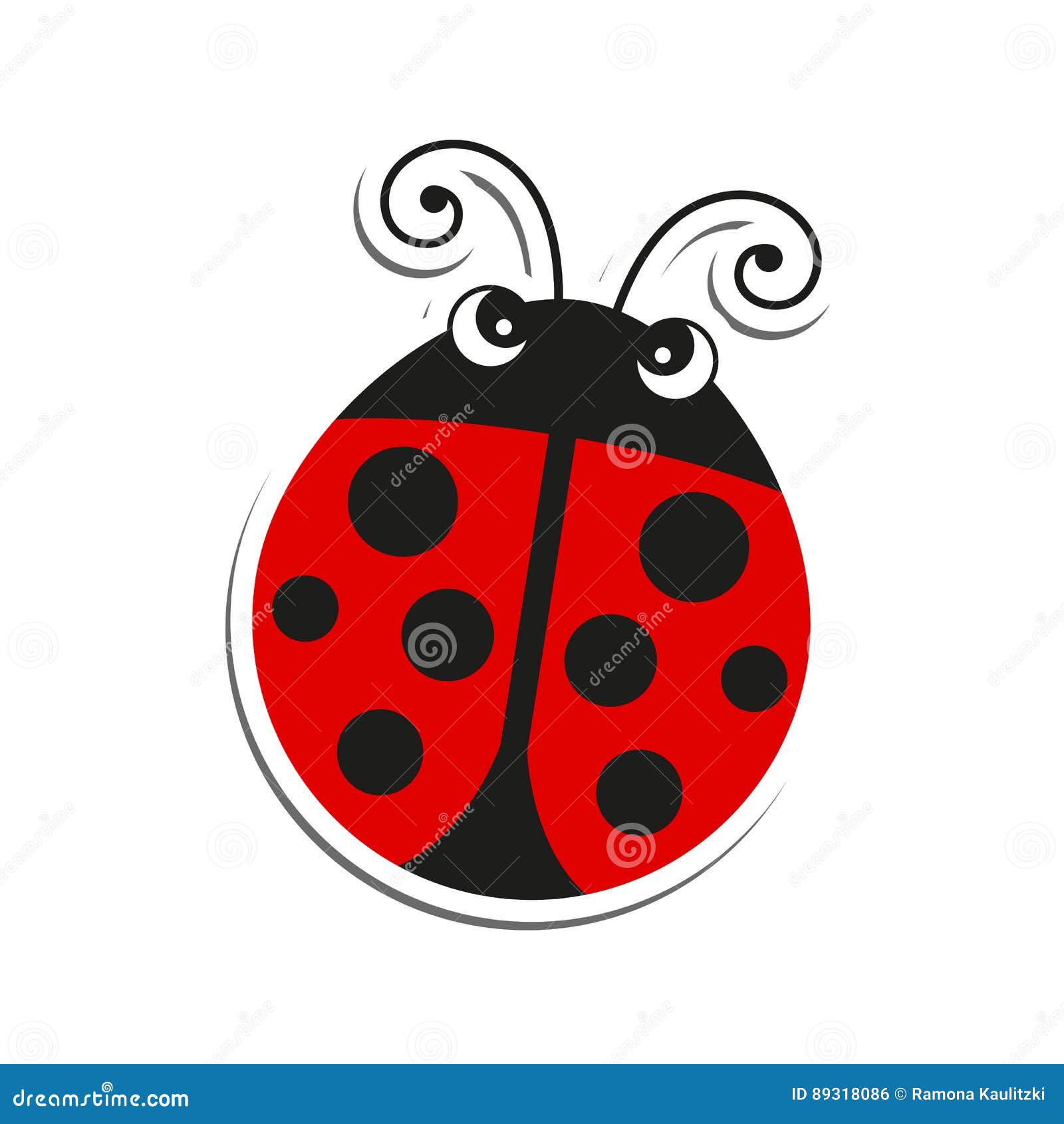 Ladybug stock illustration. Illustration of cartoon, design - 89318086