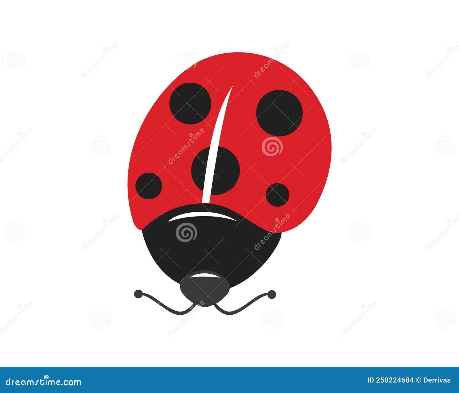 Ladybug Illustration Visualized with Simple Touch Stock Vector ...