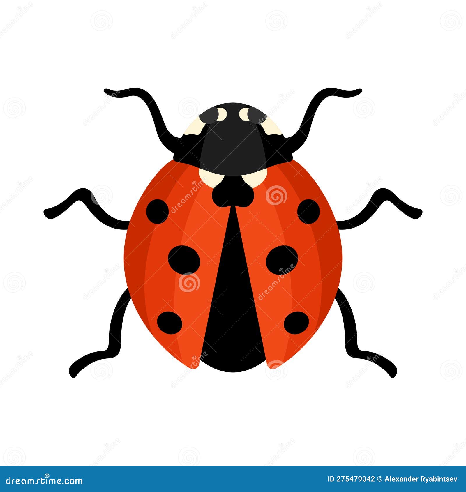 Ladybug or Ladybird Insect Flat Style Vector Illustration Stock Vector ...