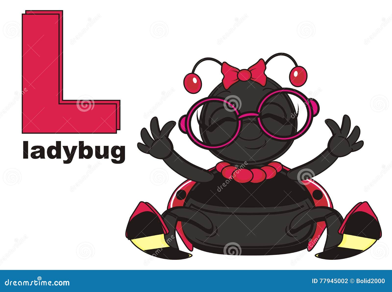 L Word For Ladybug Animal Alphabet Illustration | CartoonDealer.com ...