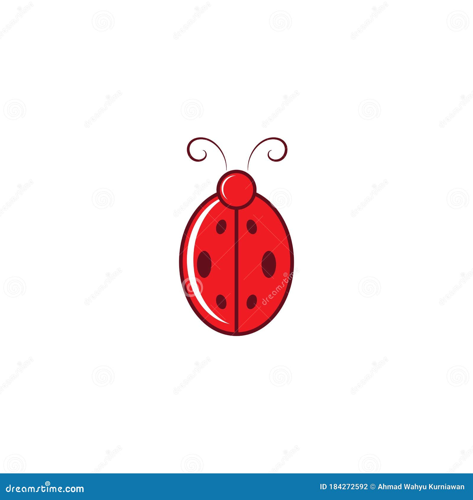 Ladybug Logo Symbol Icon Sign With Four Red Spots Vector Illustration ...