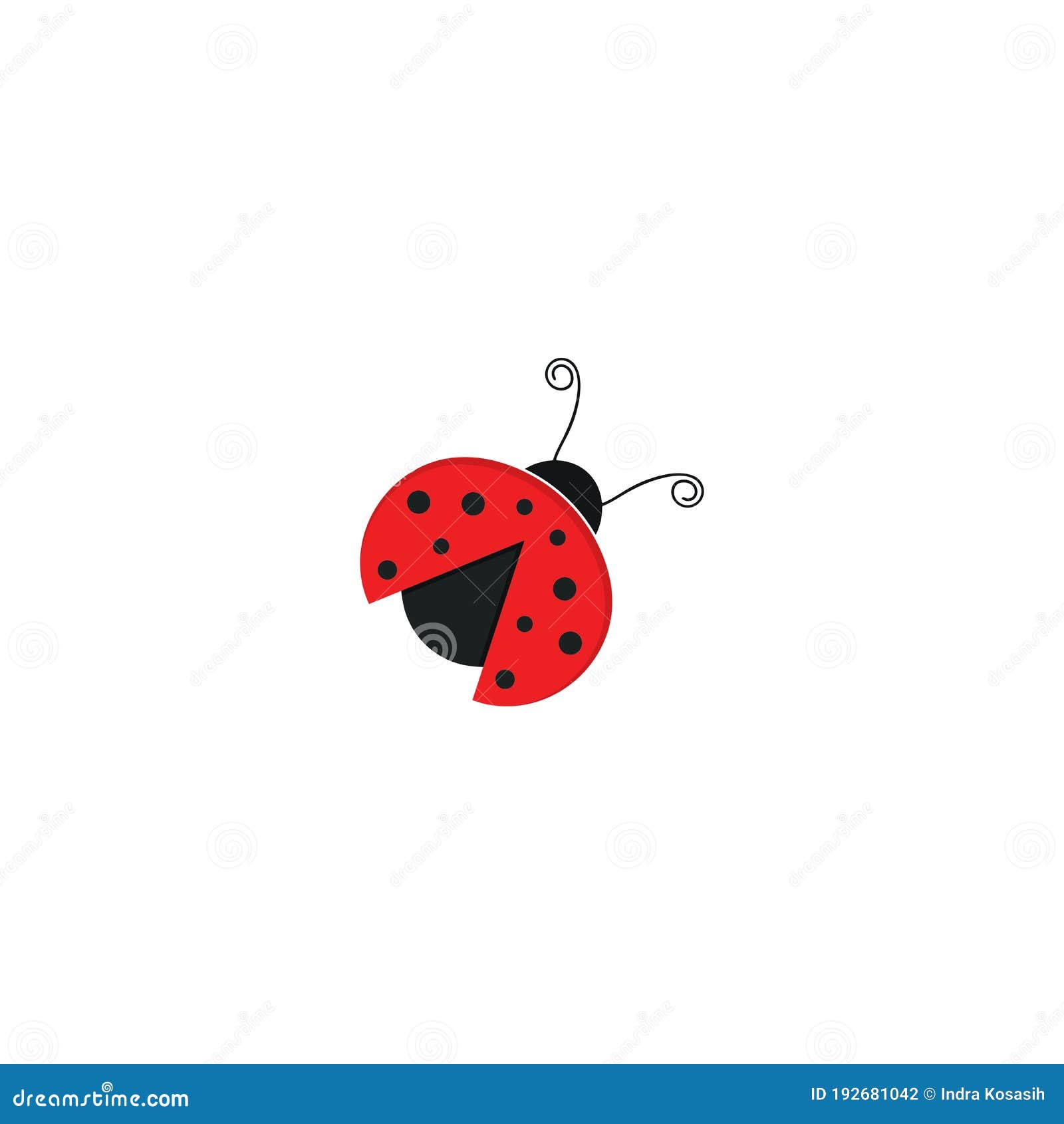 Ladybug Logo Symbol Icon Sign With Four Red Spots Vector Illustration ...