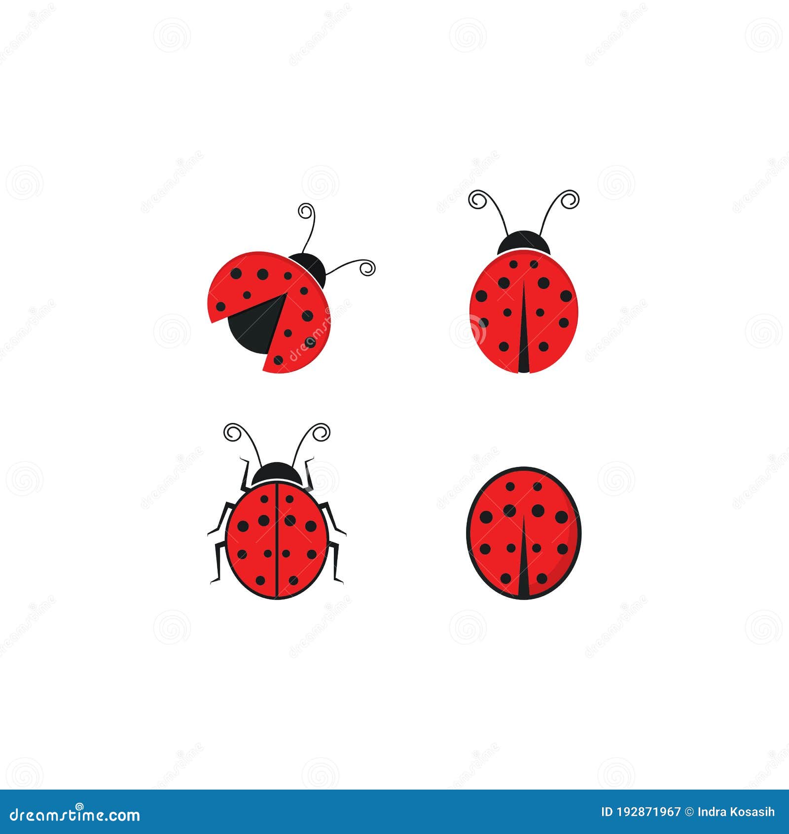 Ladybug Logo Vector Icon Illustration Stock Vector - Illustration of ...