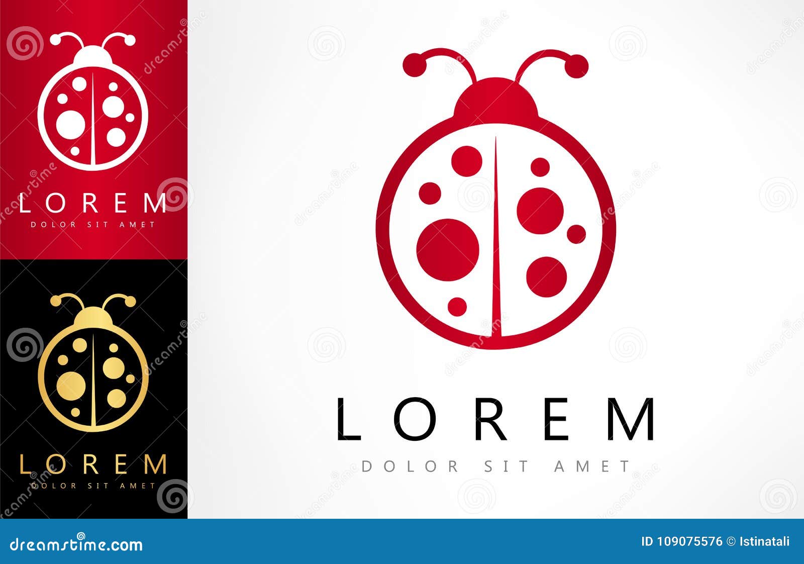 Ladybug logo vector stock vector. Illustration of logo - 109075576
