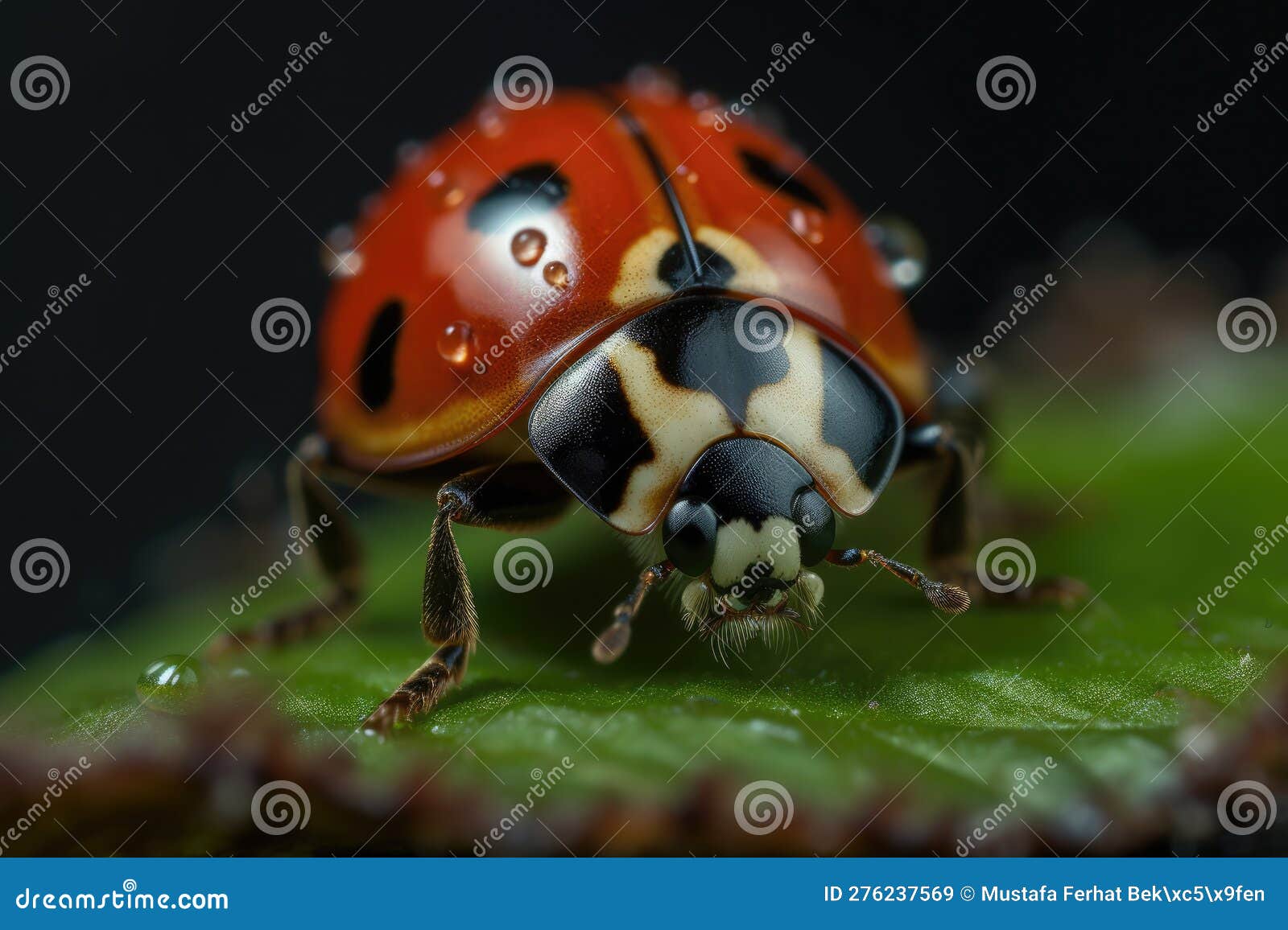 Ladybug, Macro Photography, Close Up Shallow Focus. Generative AI Stock ...