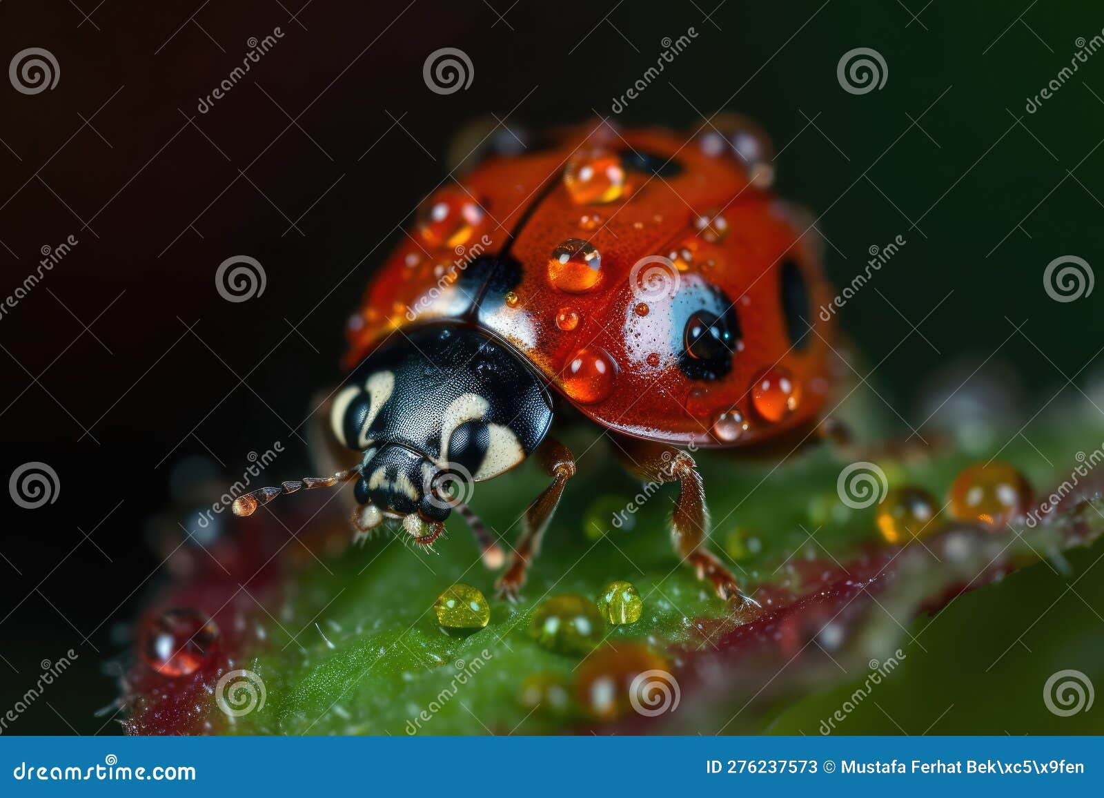 Ladybug, Macro Photography, Close Up Shallow Focus. Generative AI Stock ...