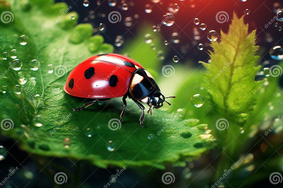 Ladybug Magical Fairytale World Stock Illustration - Illustration of ...