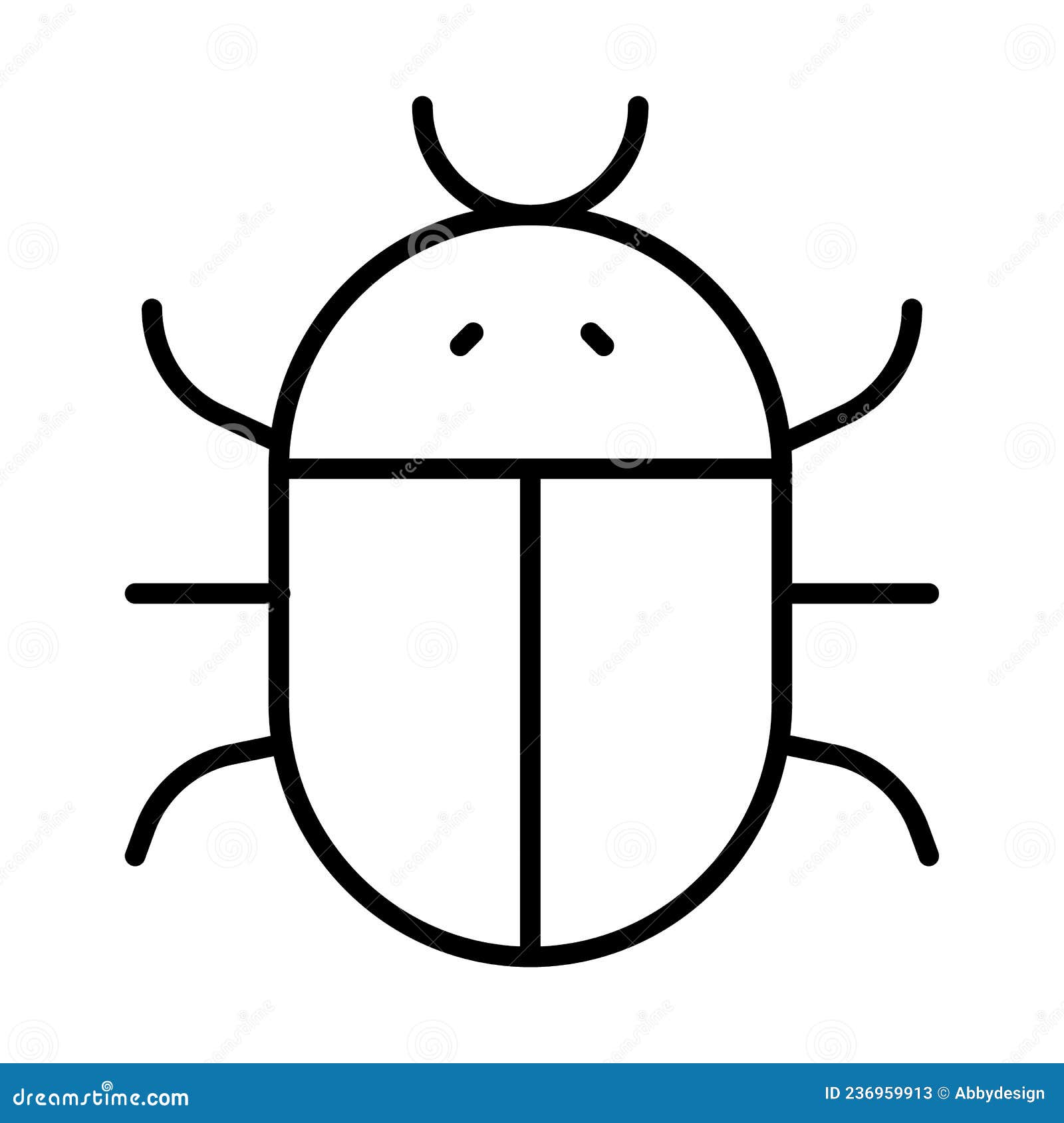 Ladybug Outline Icon. Printable T-shirt Design. Logo Or Poster. Tattoo ...