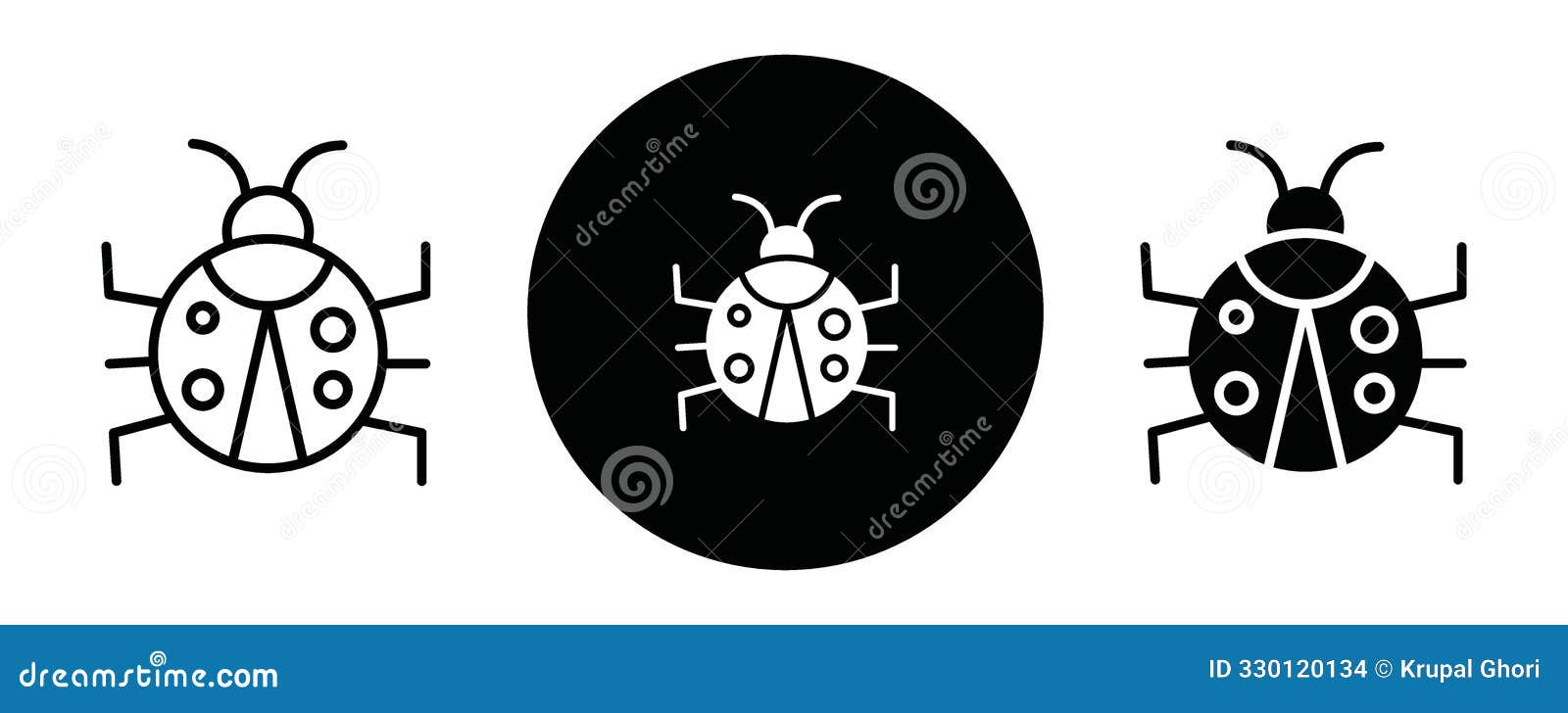 Ladybug Outline Icon. Printable T-shirt Design. Logo Or Poster. Tattoo ...