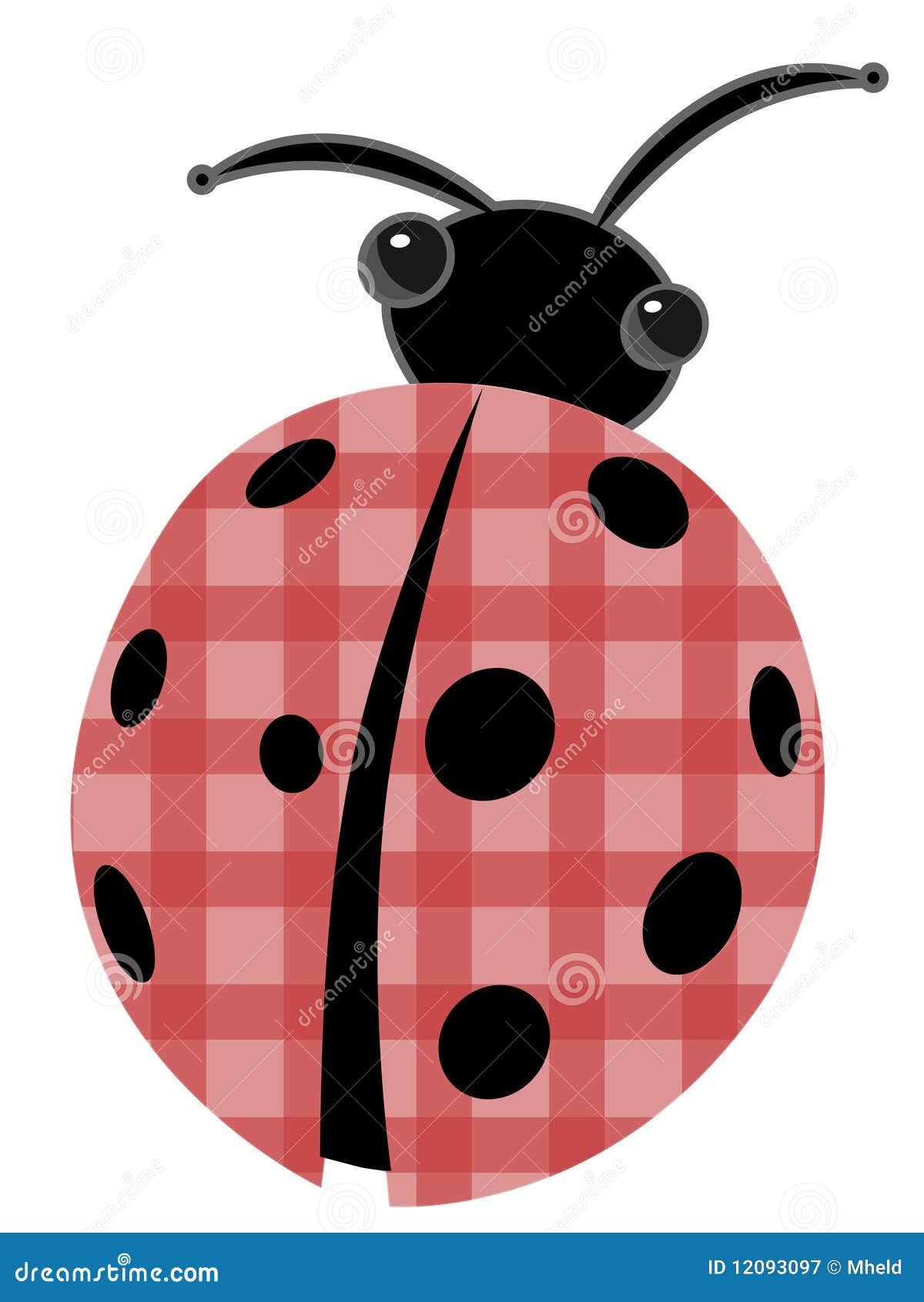 Ladybug with Patchwork Red Shell Vector Cartoon Stock Vector ...