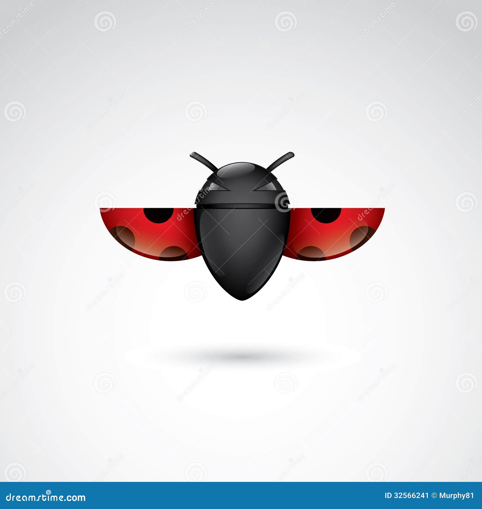 Ladybug robot stock vector. Illustration of beetle, color - 32566241