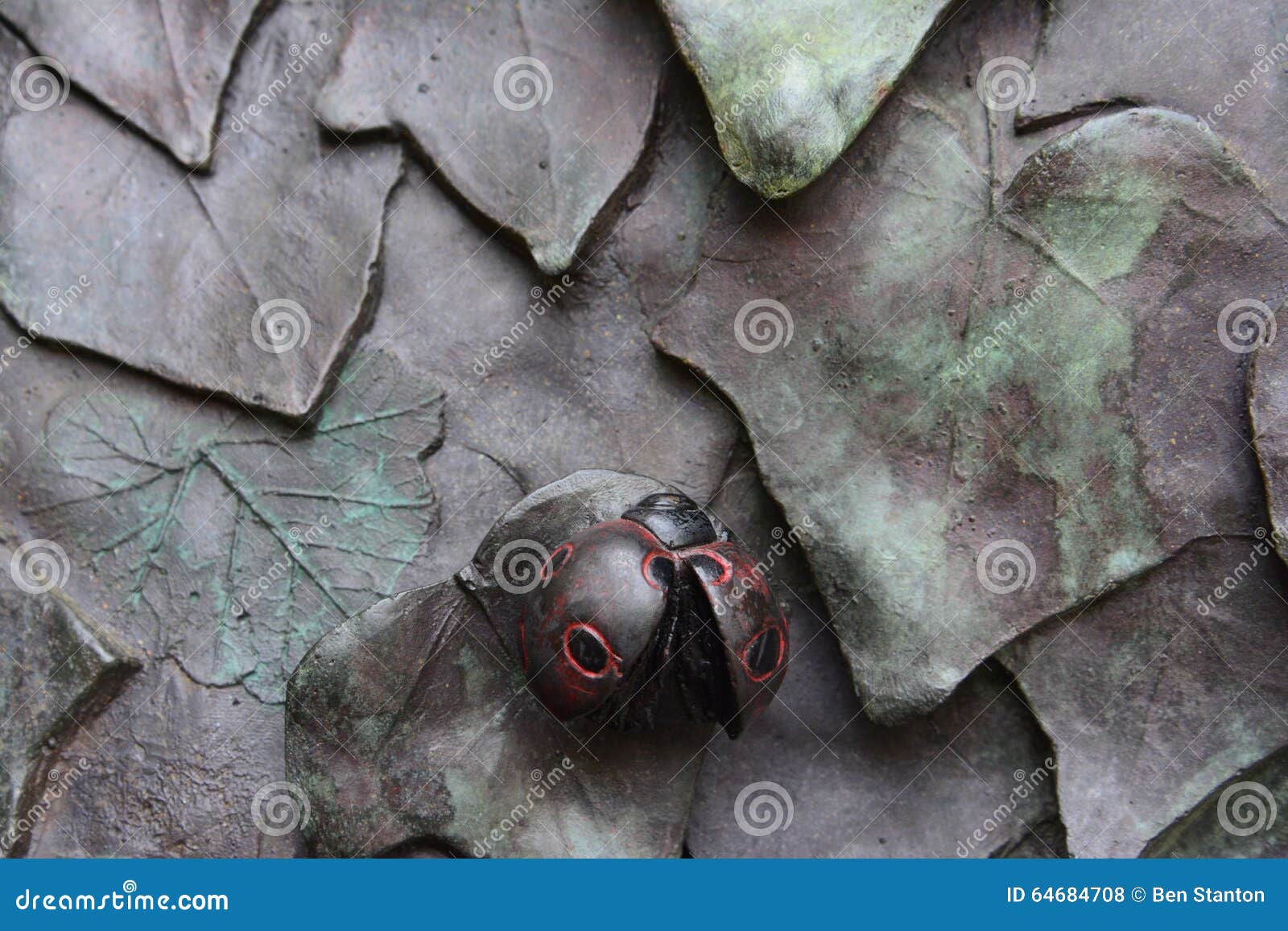 Ladybug Sculpture stock photo. Image of ancient, metalworks - 64684708