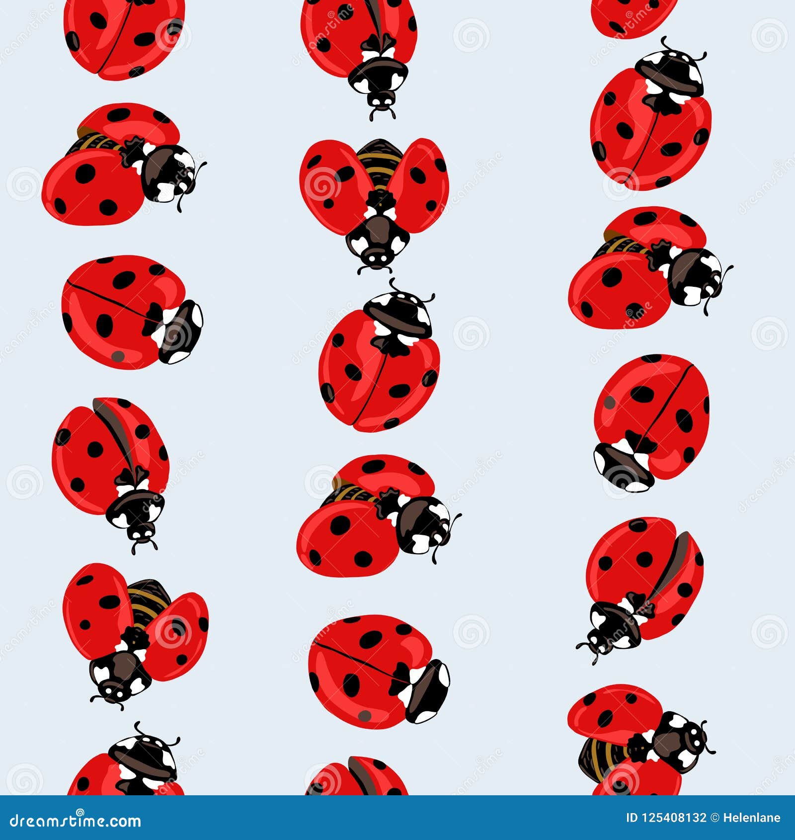 Ladybug Seamless Pattern, Texture. Stock Vector - Illustration of ...