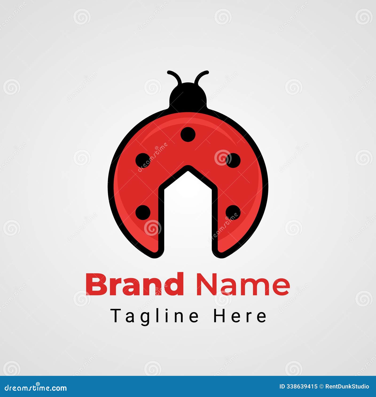 Ladybug Service Logo stock illustration. Illustration of color - 338639415