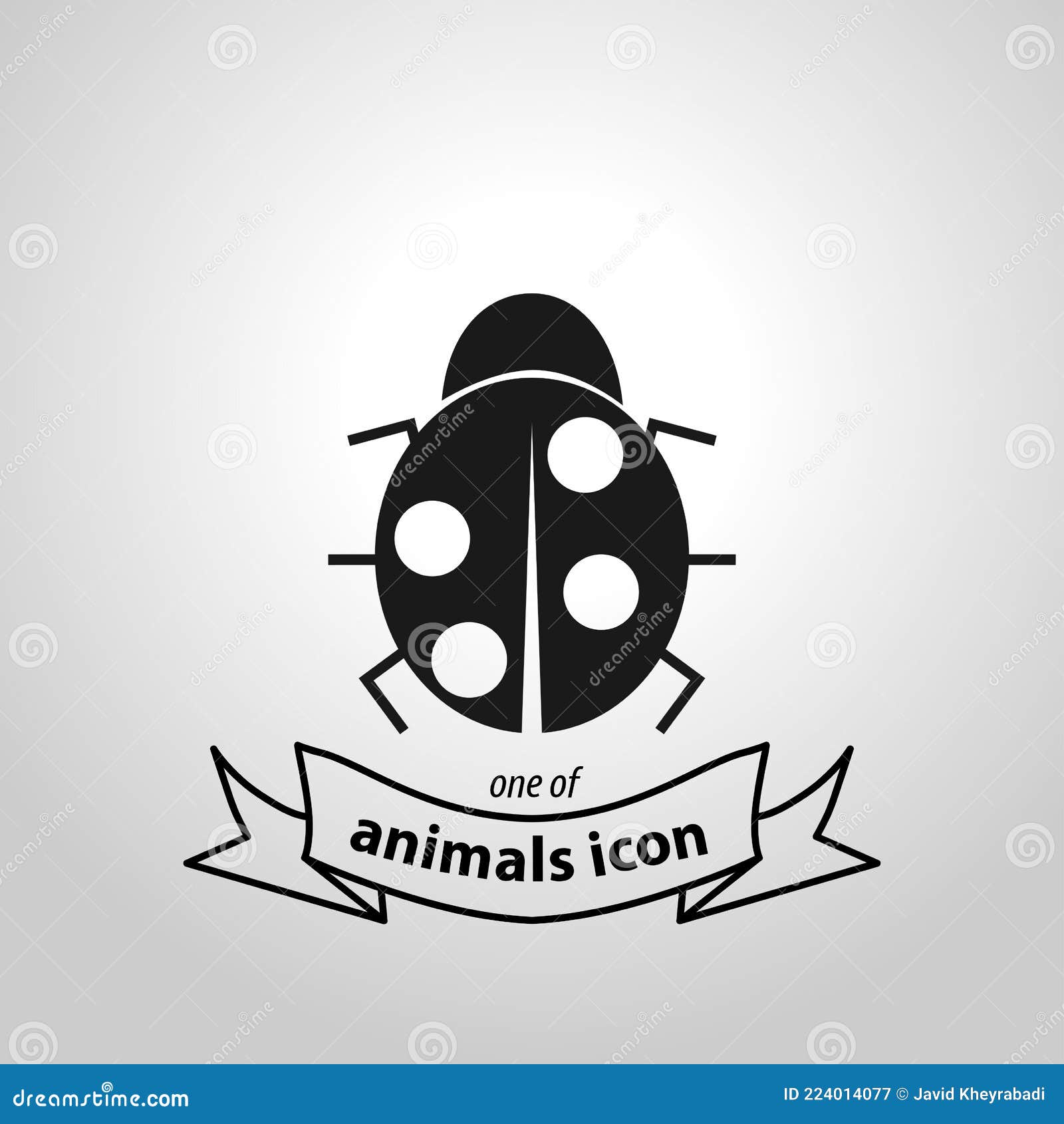 Ladybug Sign. Ladybug Isolated Simple Icon Stock Vector - Illustration ...