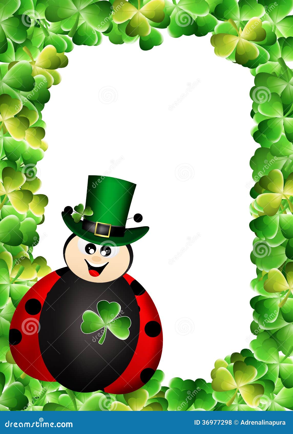Ladybug For St.Patrick's Day Royalty Free Stock Photos - Image: 36977298