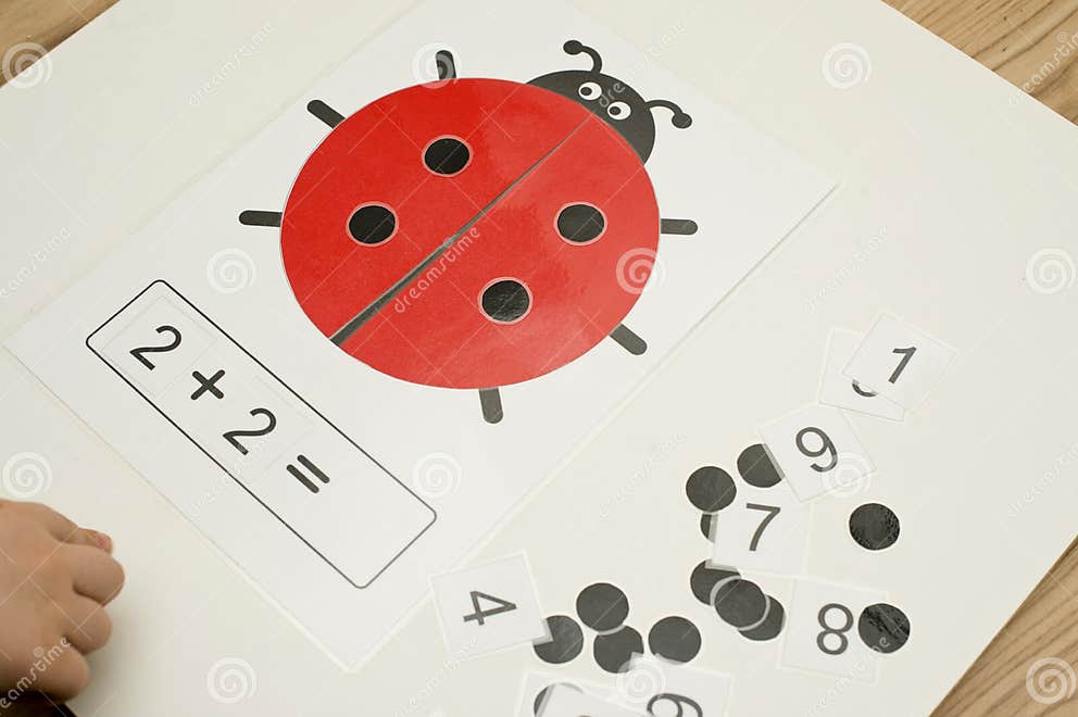 Ladybug table game. stock photo. Image of addition, animal - 239322194