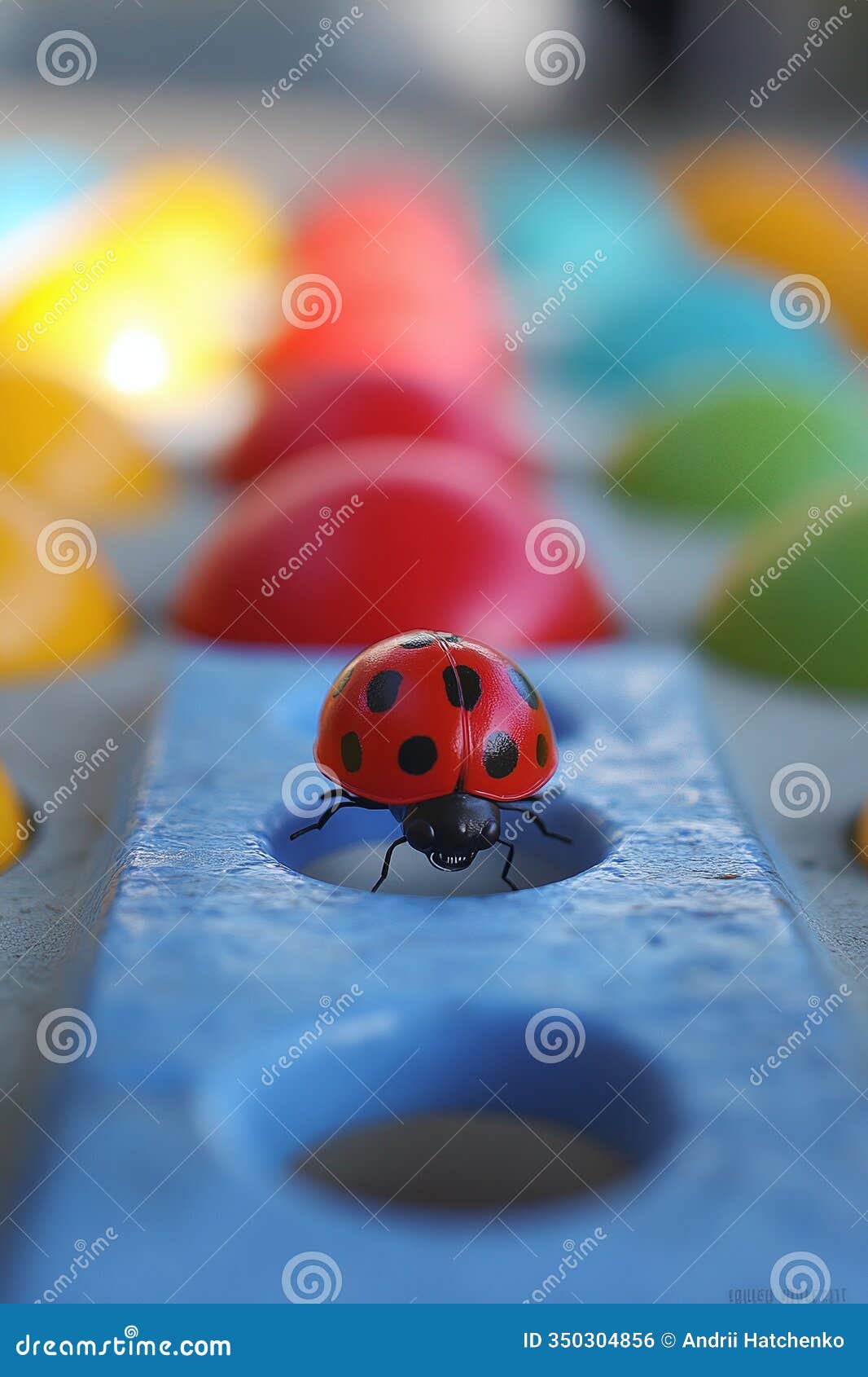 A Ladybug Teacher Leading a Counting Lesson Using Spots Stock ...