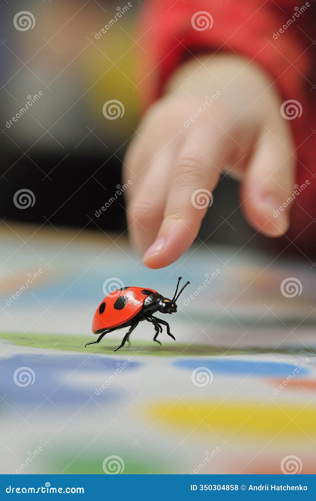 A Ladybug Teacher Leading a Counting Lesson Using Spots Stock ...