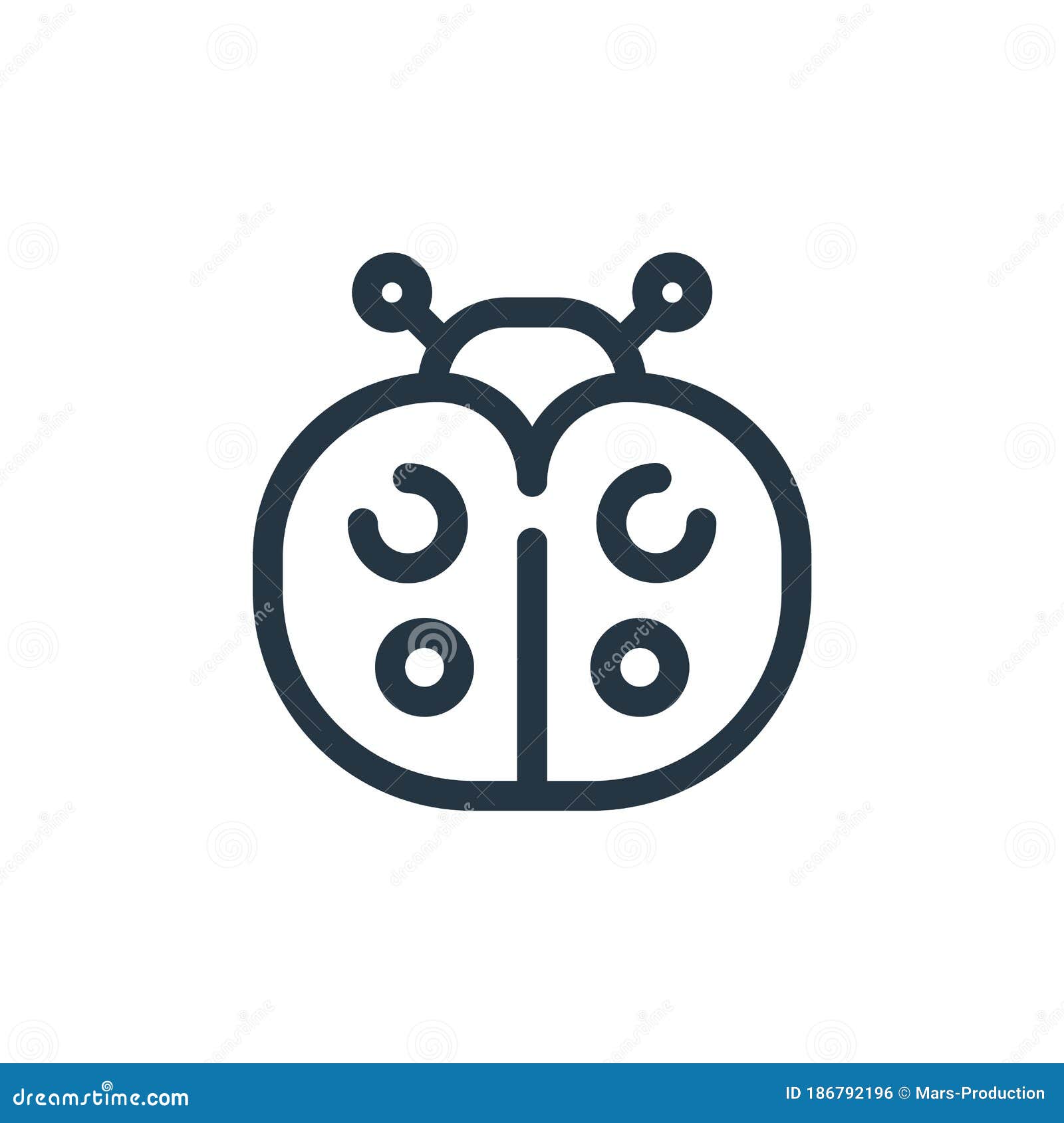 Ladybug Vector Icon. Ladybug Editable Stroke. Ladybug Linear Symbol for ...
