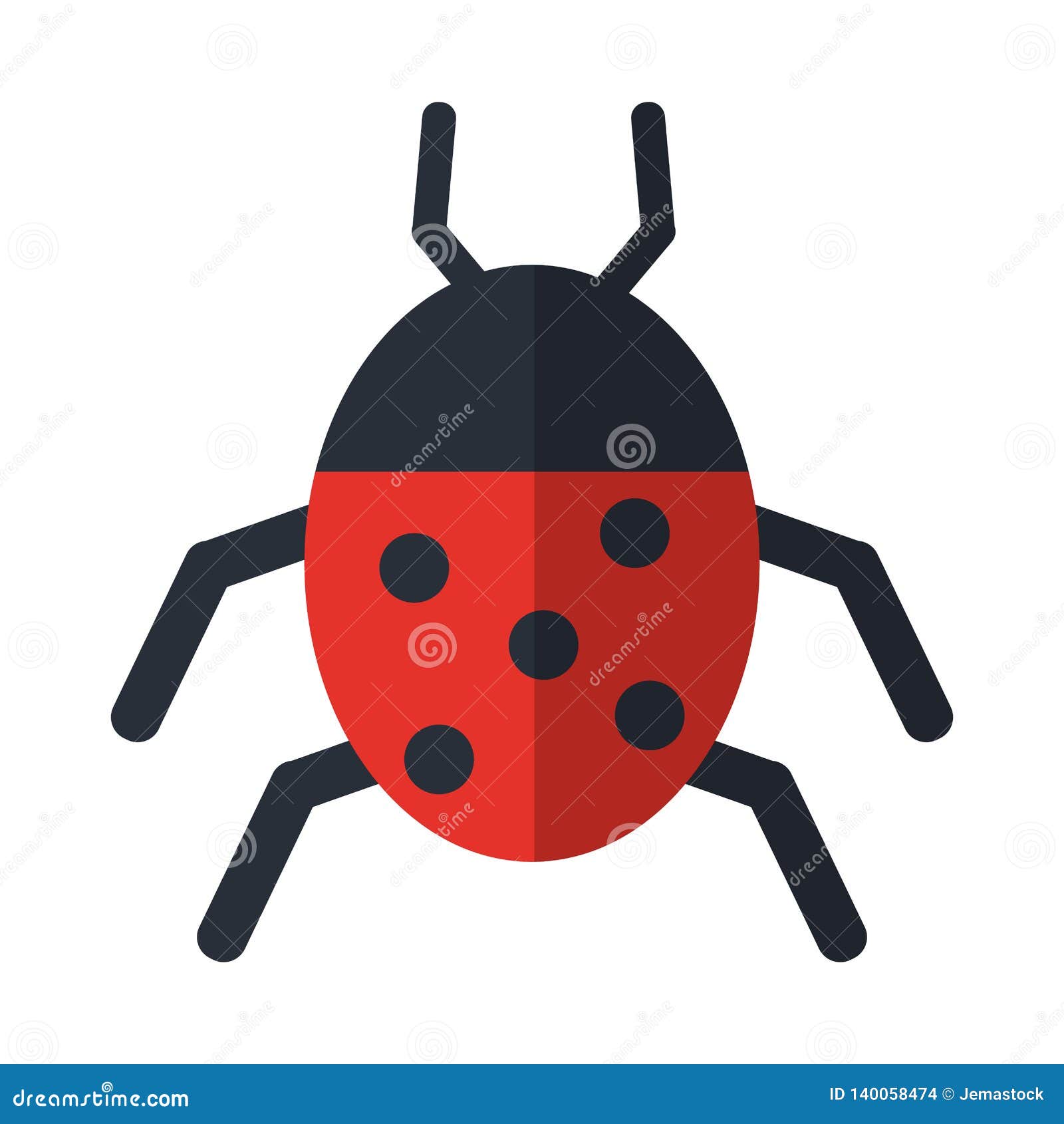 Ladybug Virus System Symbol Stock Vector - Illustration of concept ...