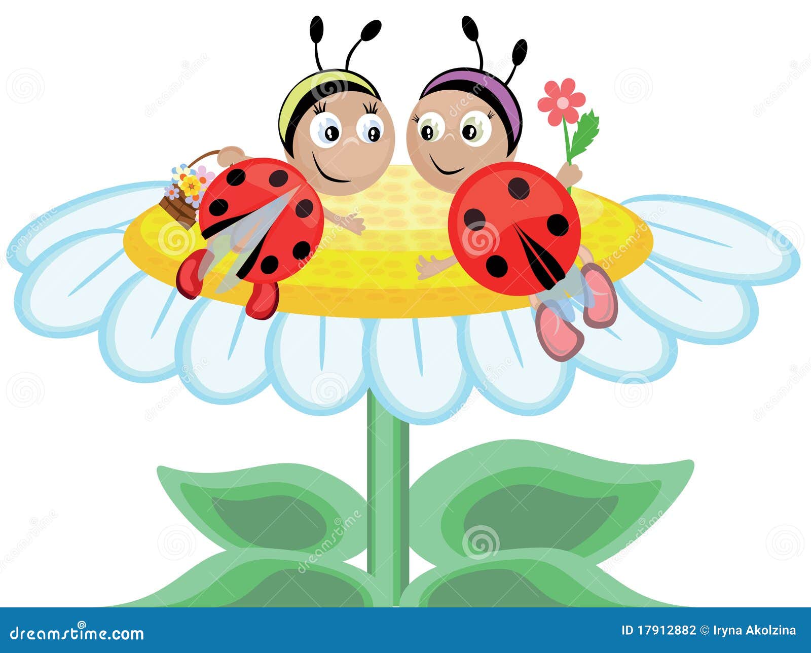Ladybugs, CMYK stock vector. Illustration of cartoon - 17912882