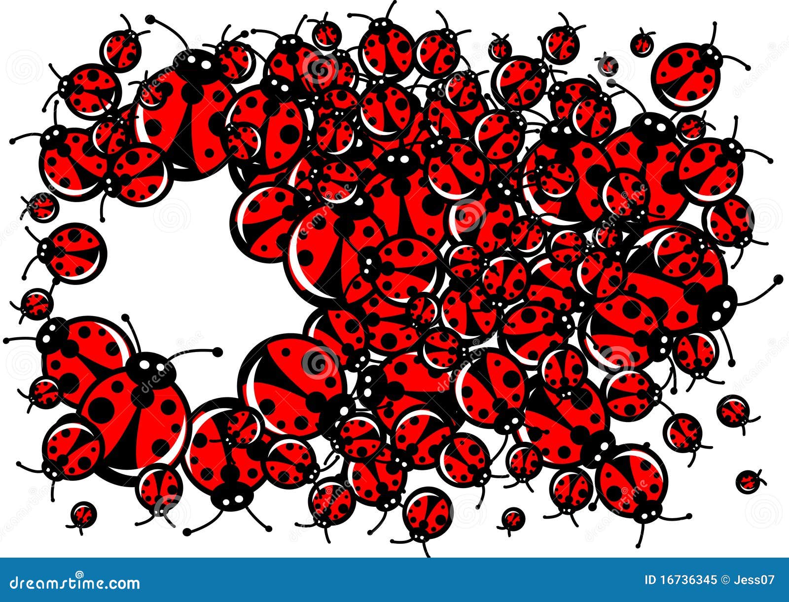 Ladybugs frame stock illustration. Illustration of spring - 16736345