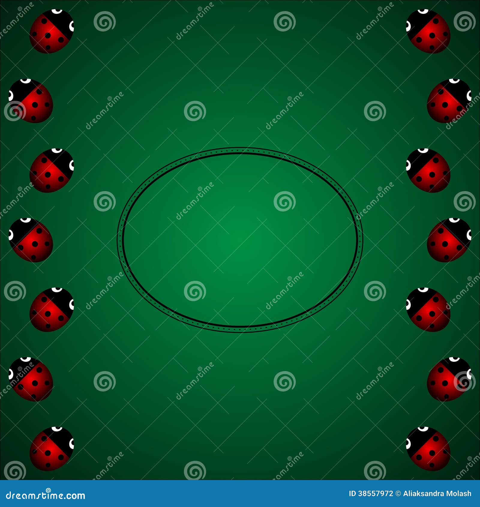 Ladybugs frame stock vector. Illustration of objects - 38557972