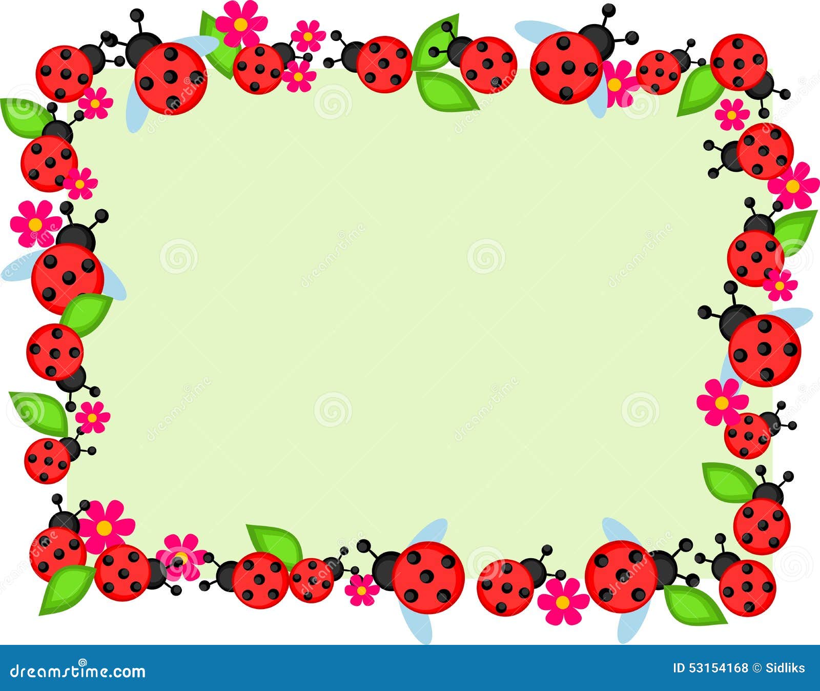 Ladybug Frame Design Vector Border Stock Vector (Royalty, 50% OFF