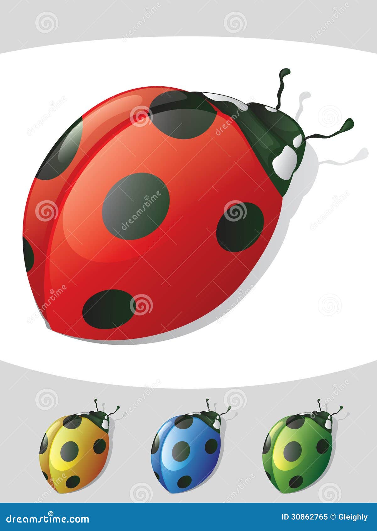 Ladybugs stock vector. Illustration of isolated, jewel - 30862765