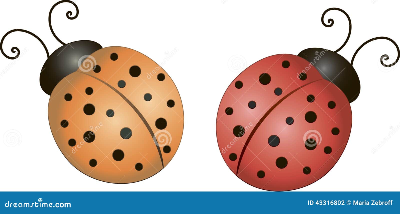 Ladybugs stock vector. Illustration of cute, clip, ladybug - 43316802