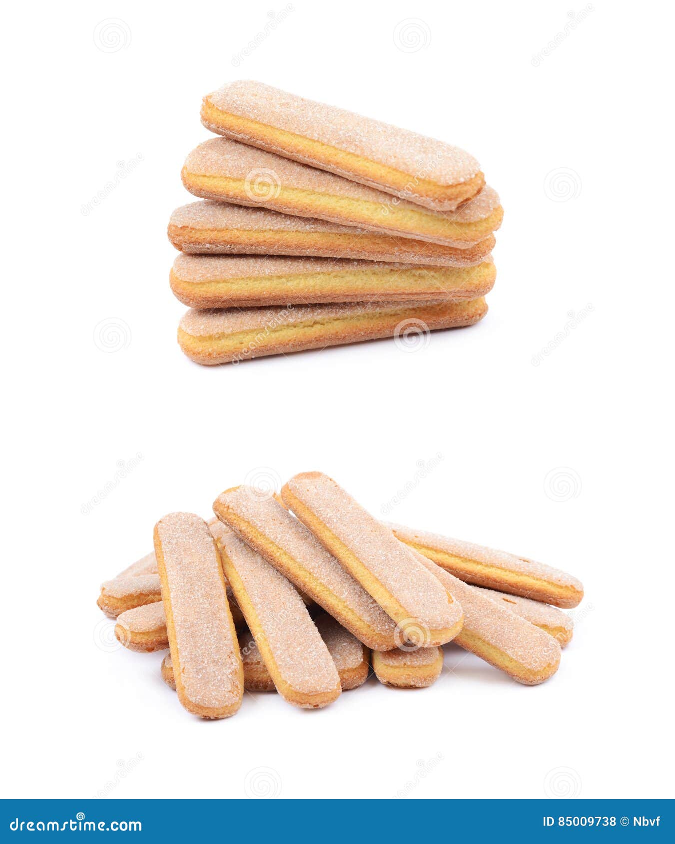 Ladyfinger Savoiardi Biscuit Composition Stock Photo - Image of ...