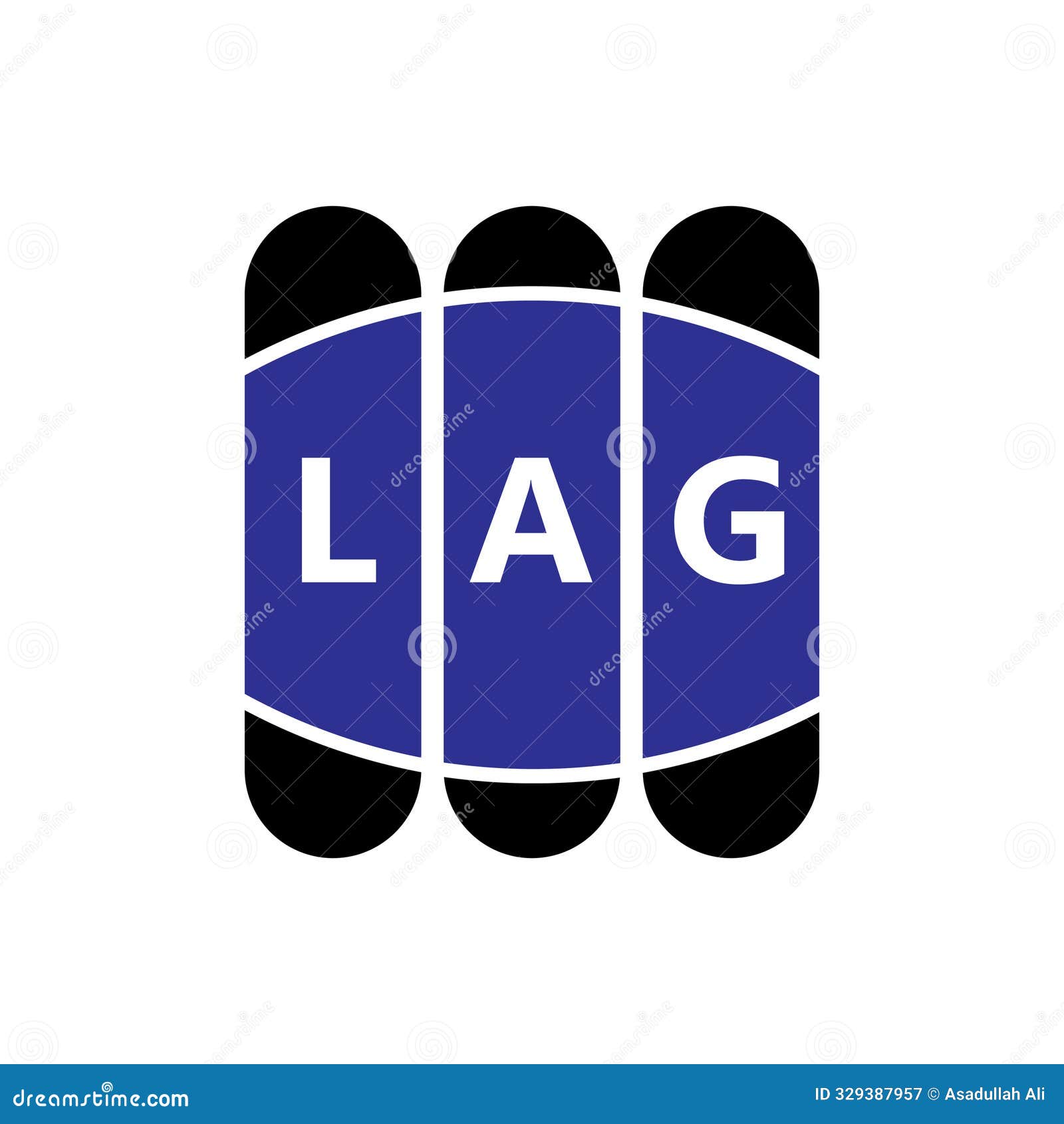 LAG Letter Logo Design on White Background. Creative Modern LAG Letter ...