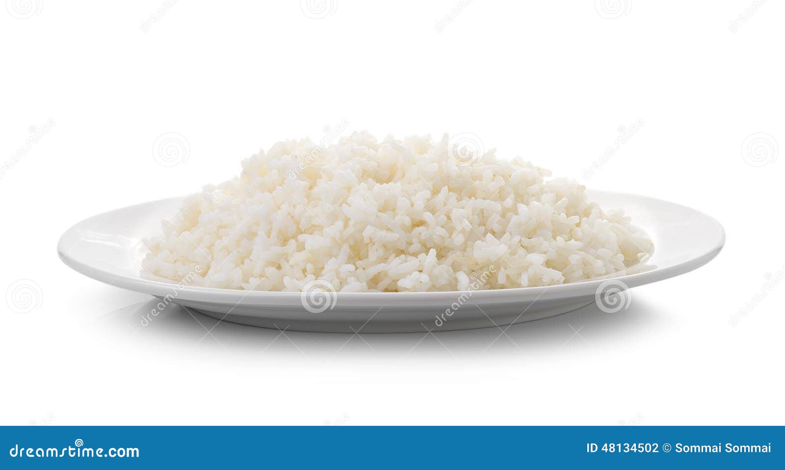 Lagade Mat Ris I En Vit Platta Arkivfoto - Bild av vegetarisk, natur ...