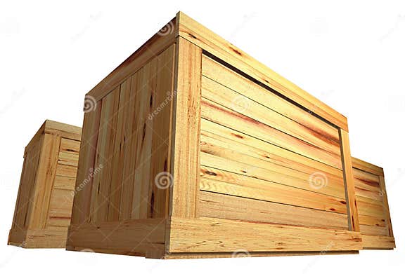 Lage hoek van doos stock illustratie. Illustration of hout - 13054307